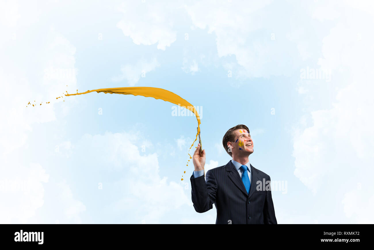 Business inspiration of young man Stock Photo - Alamy