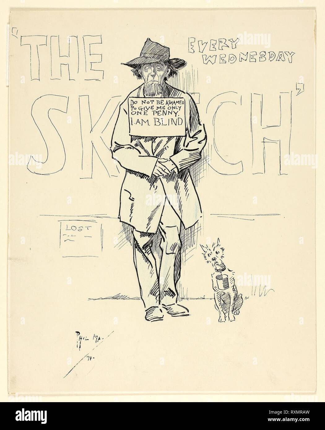 Beggar Pencil Drawing