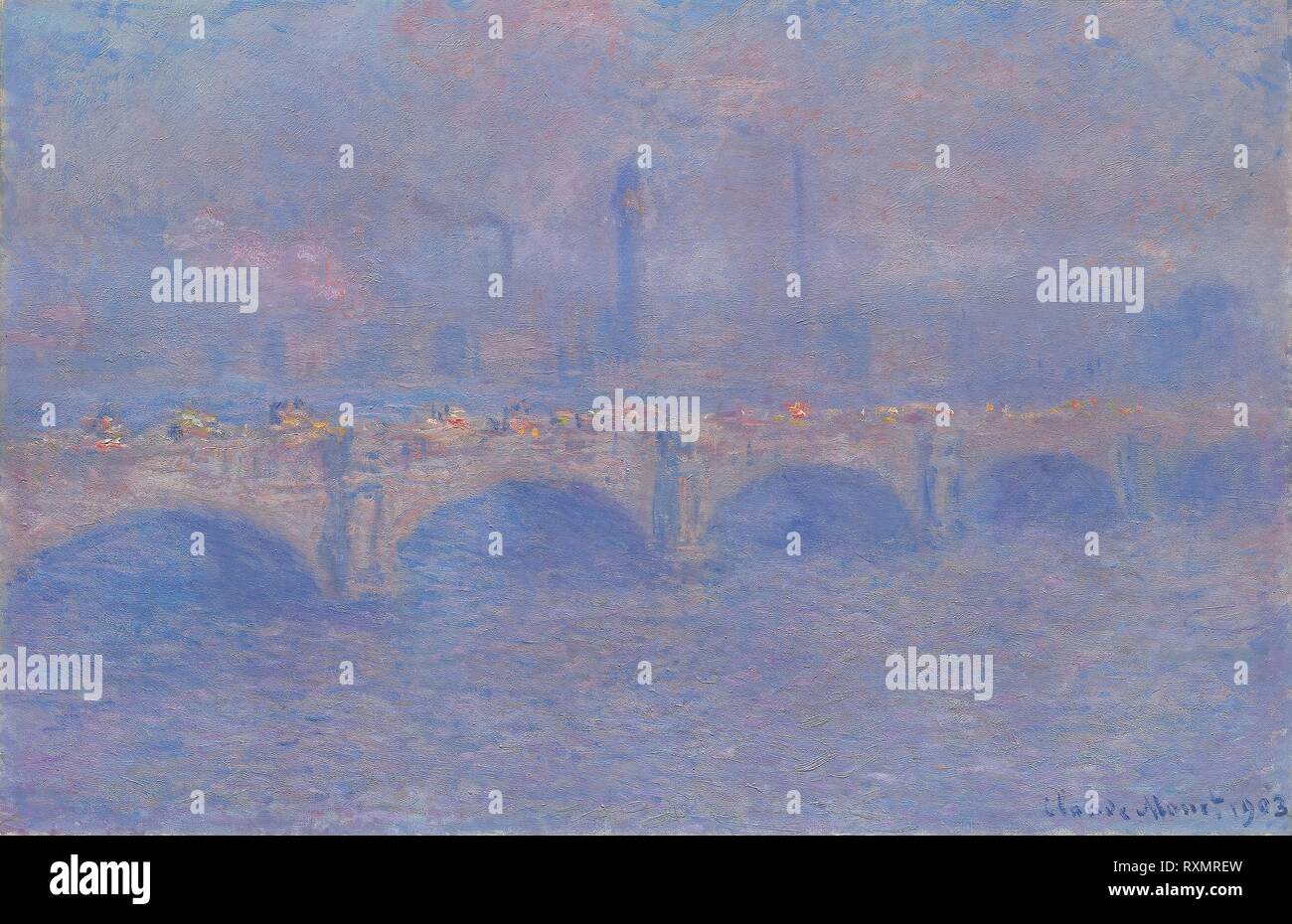 Waterloo Bridge, Sunlight Effect. Claude Monet; French, 1840-1926. Date ...