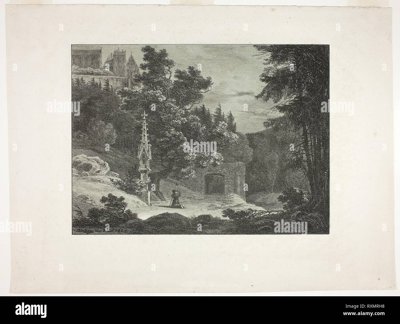 Pilgrim in the Woods. Carl Blechen; German, 1798-1840. Date: 1825 ...