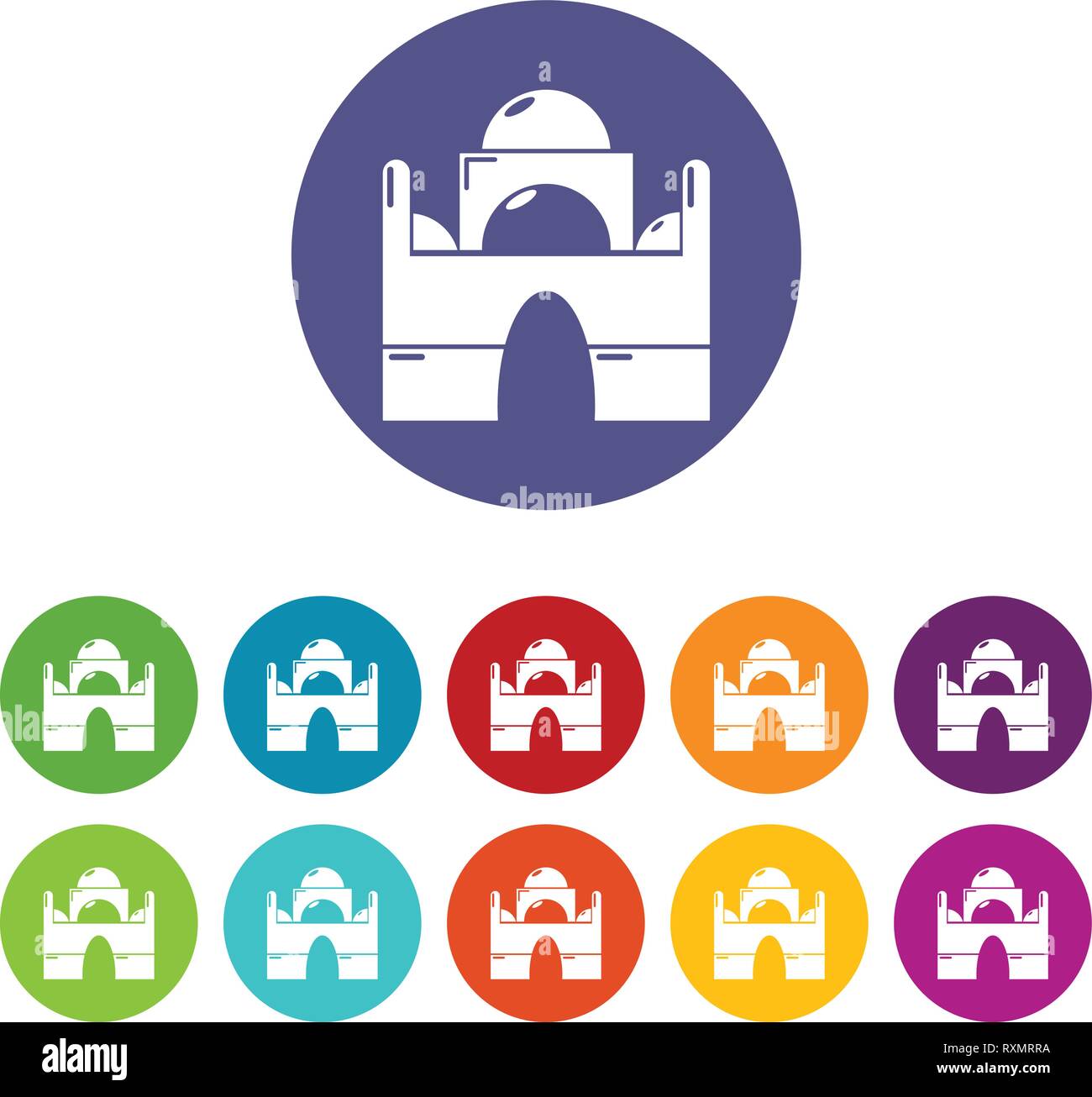 Mosque icons set vector color Stock Vector Image & Art - Alamy
