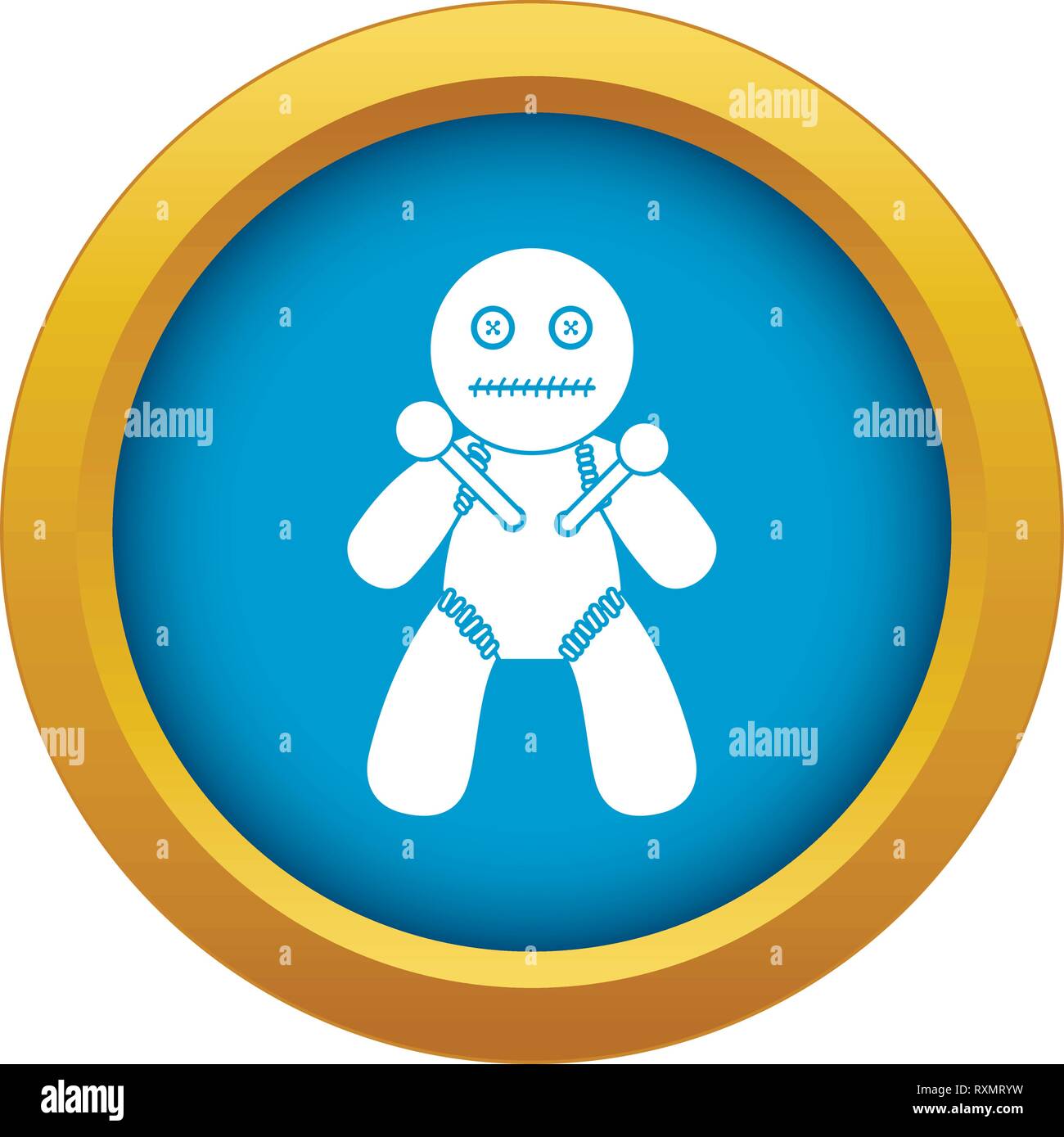 Voodoo icon blue vector isolated Stock Vector Image & Art - Alamy
