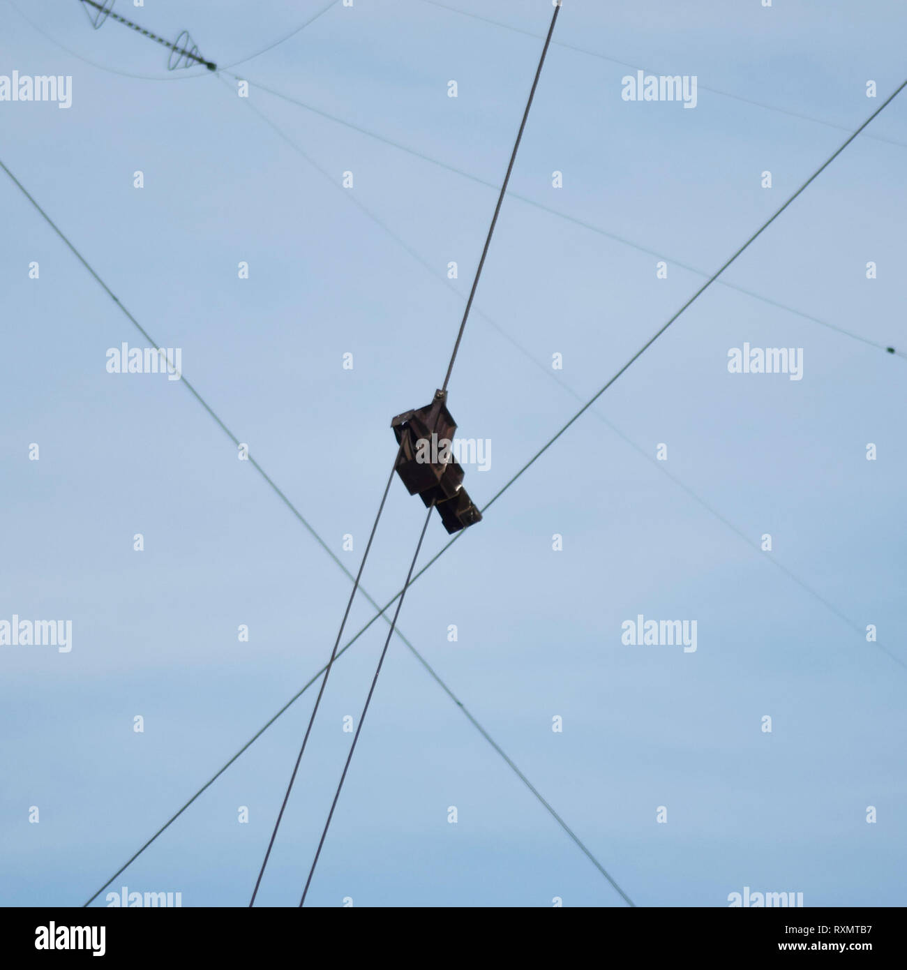 Connect the two cables to metal fastening strength. Metal cable Stock ...