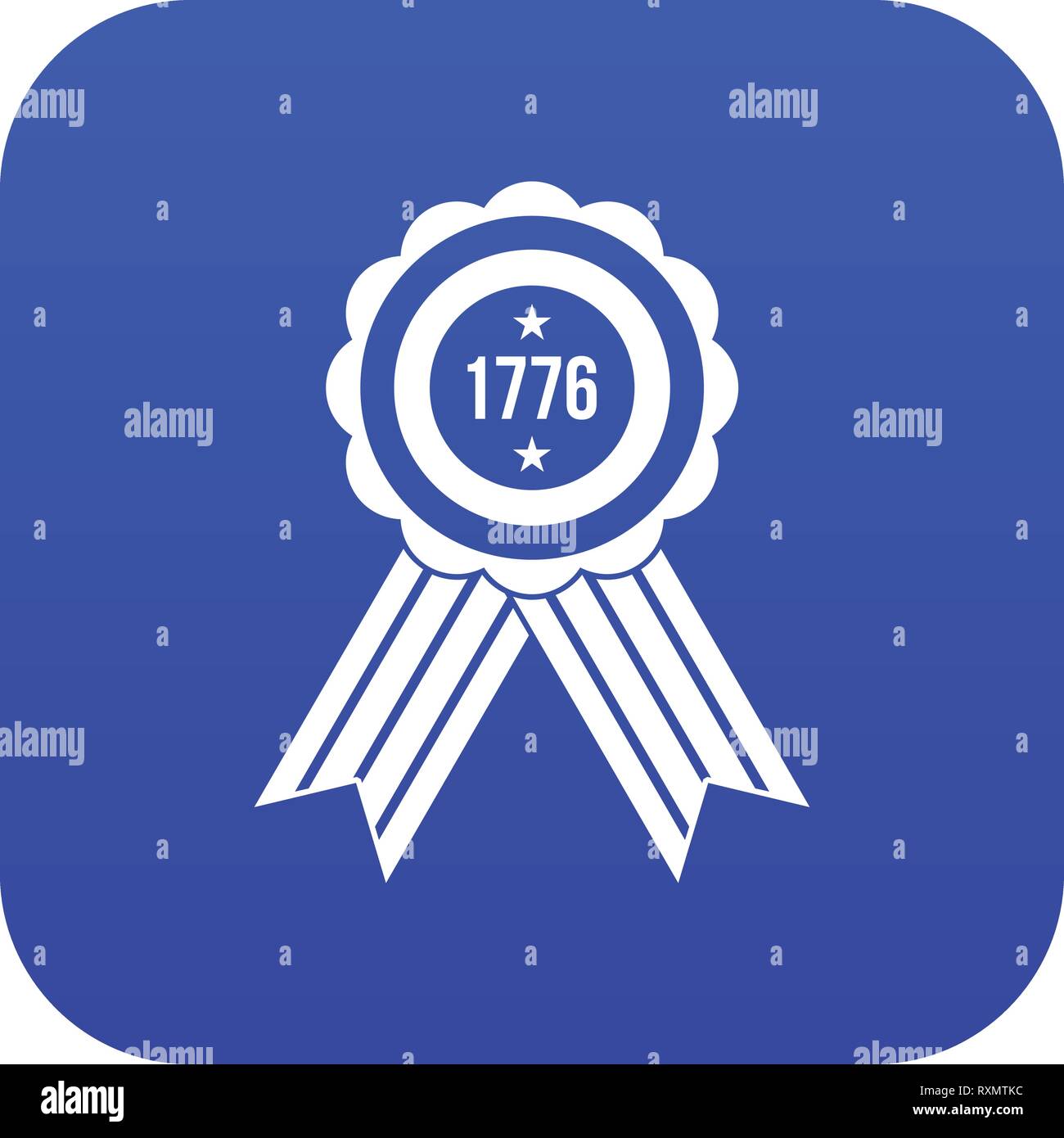 American emblem icon digital blue Stock Vector Image & Art - Alamy