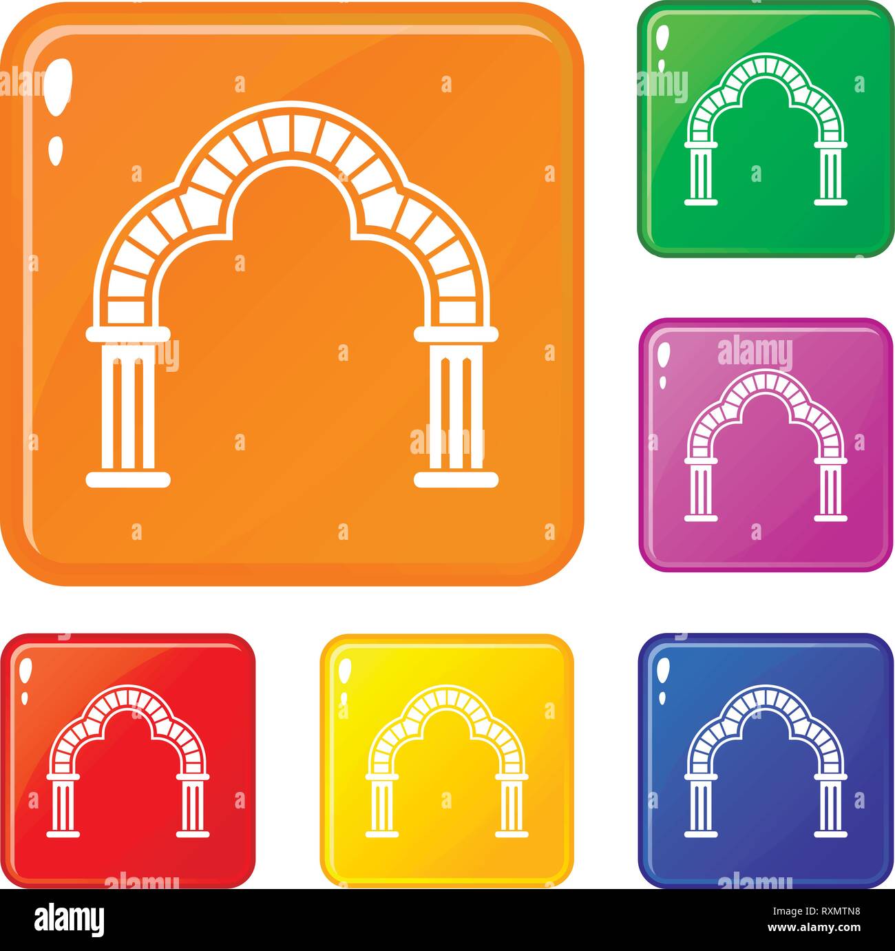 Entrance arch icons set vector color Stock Vector Image & Art - Alamy