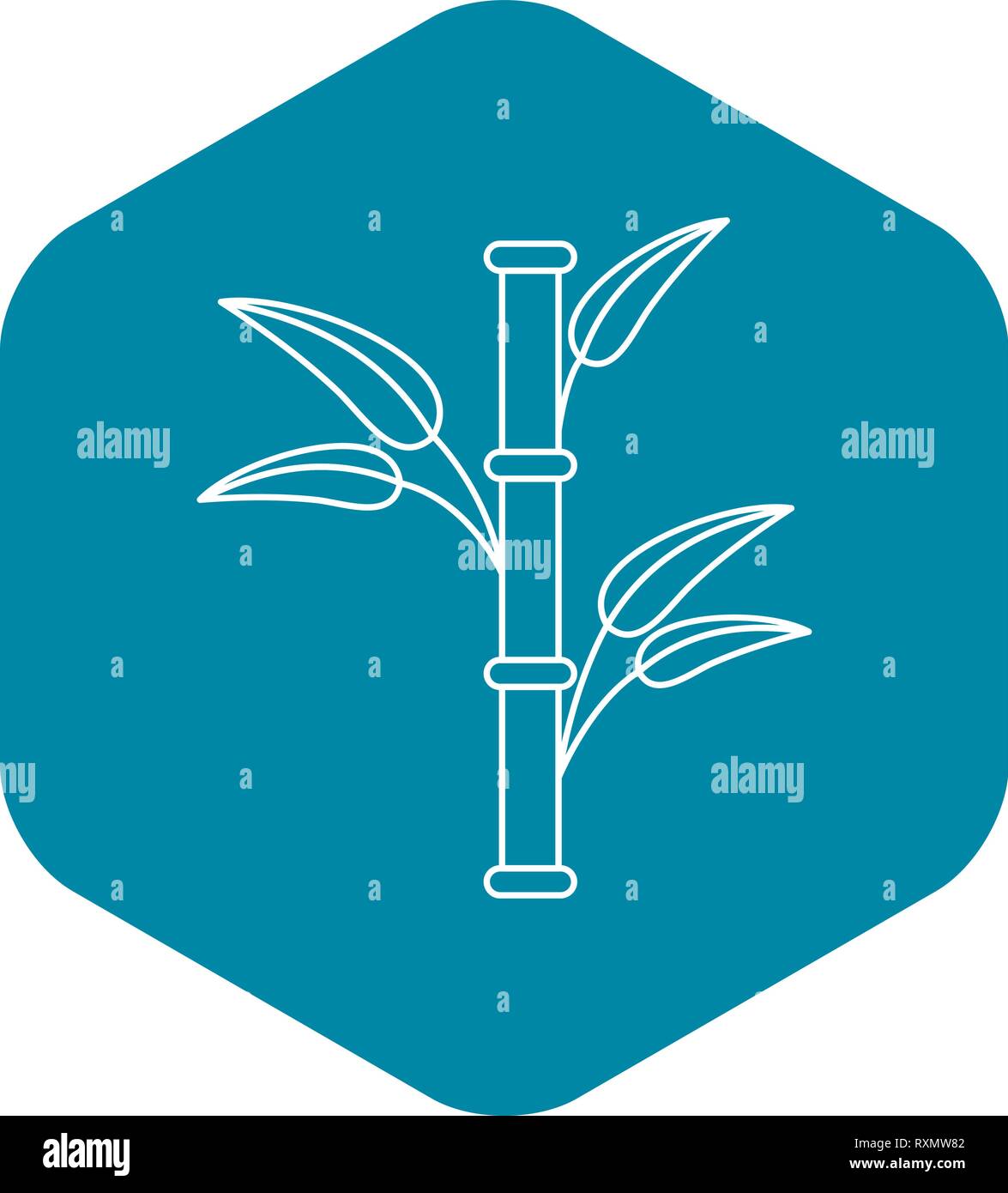 Bamboo icon, outline style Stock Vector Image & Art - Alamy