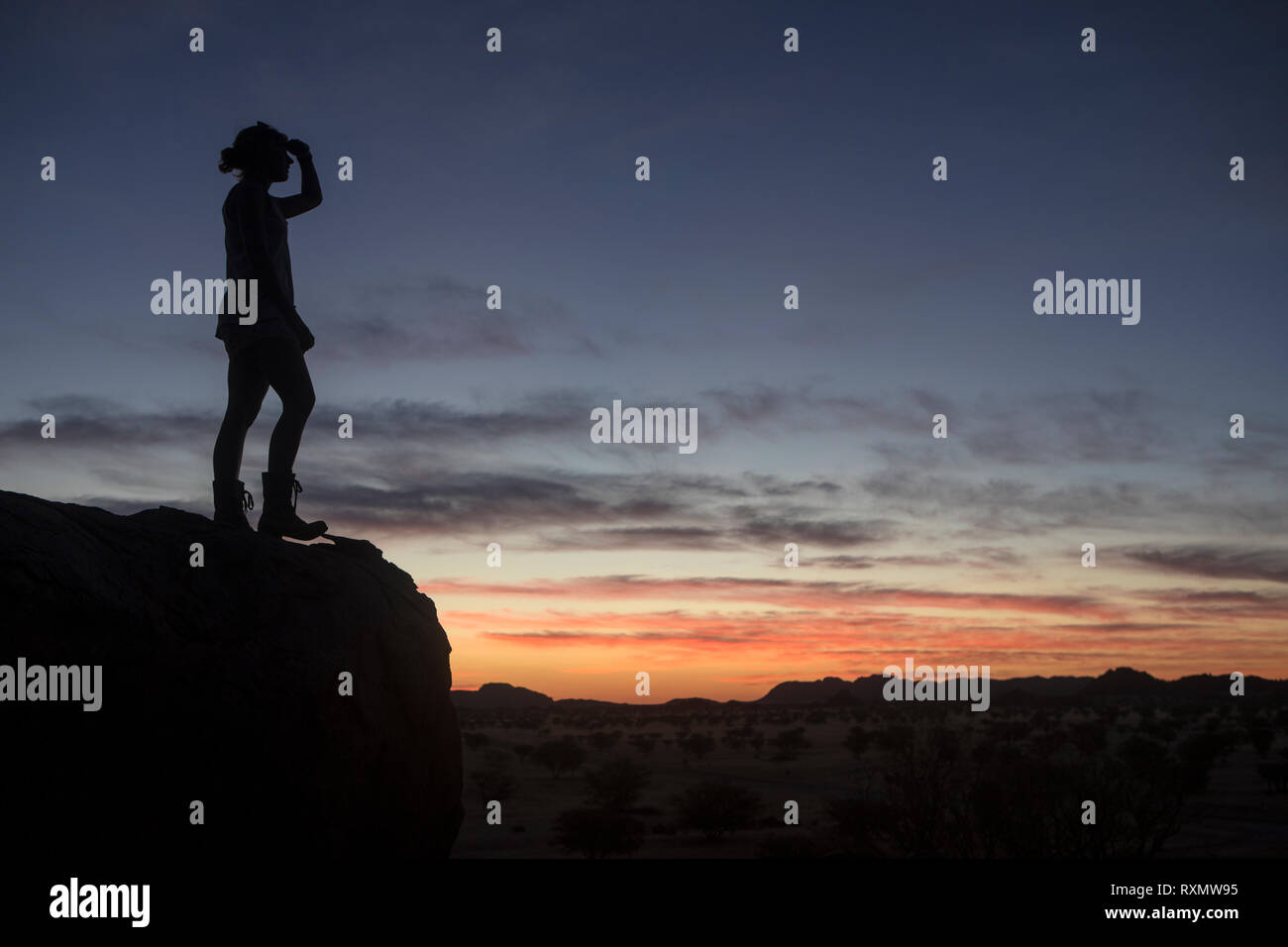 South africa sunset silhouette hi-res stock photography and images - Alamy