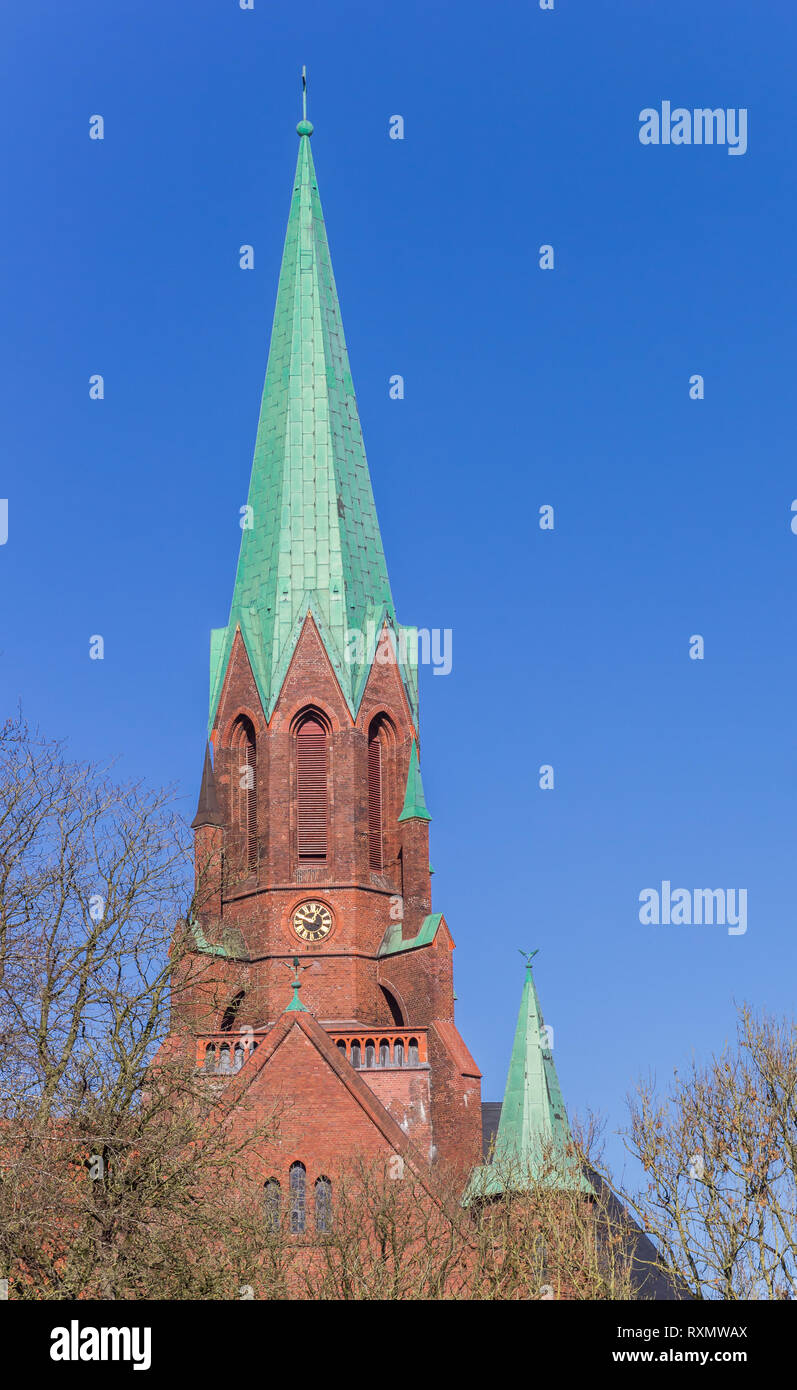 Tower of the Christus and Garnison church in Wilhelmshaven, Germany ...