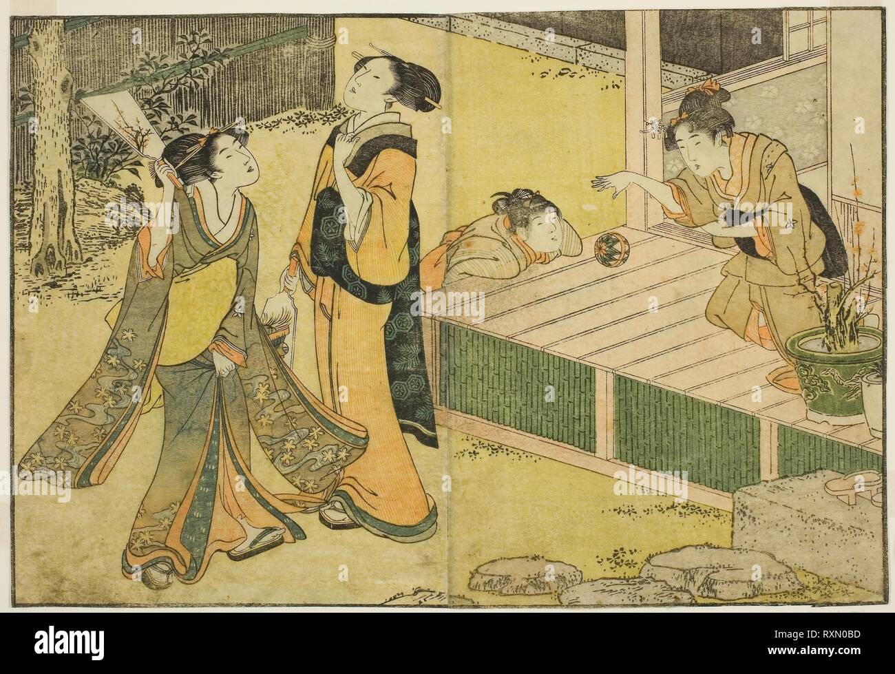 New Year Games of Shuttlecock, Battledore, and Hand Ball, from the ...