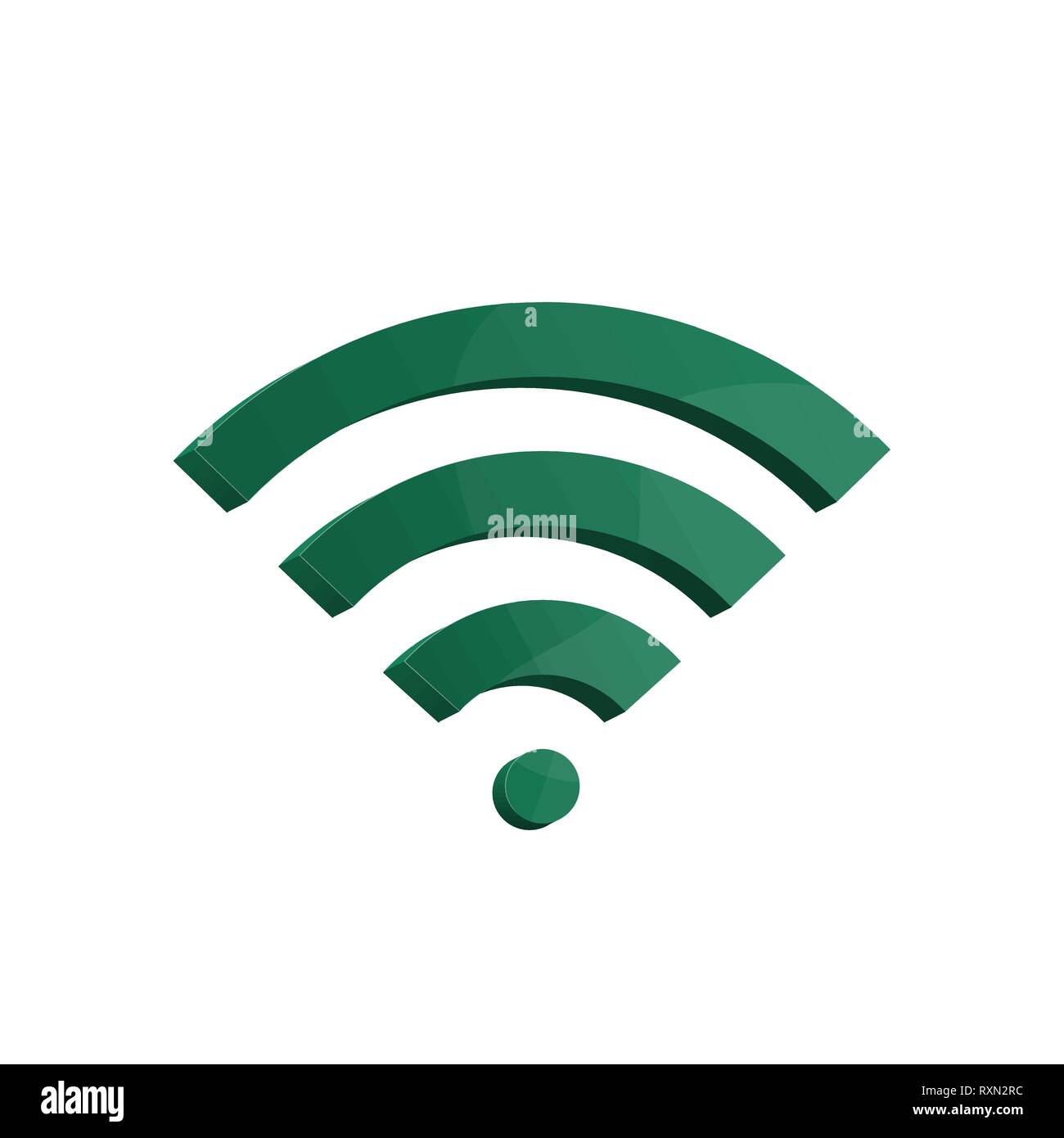 Wifi icon green background Stock Vector Images - Alamy