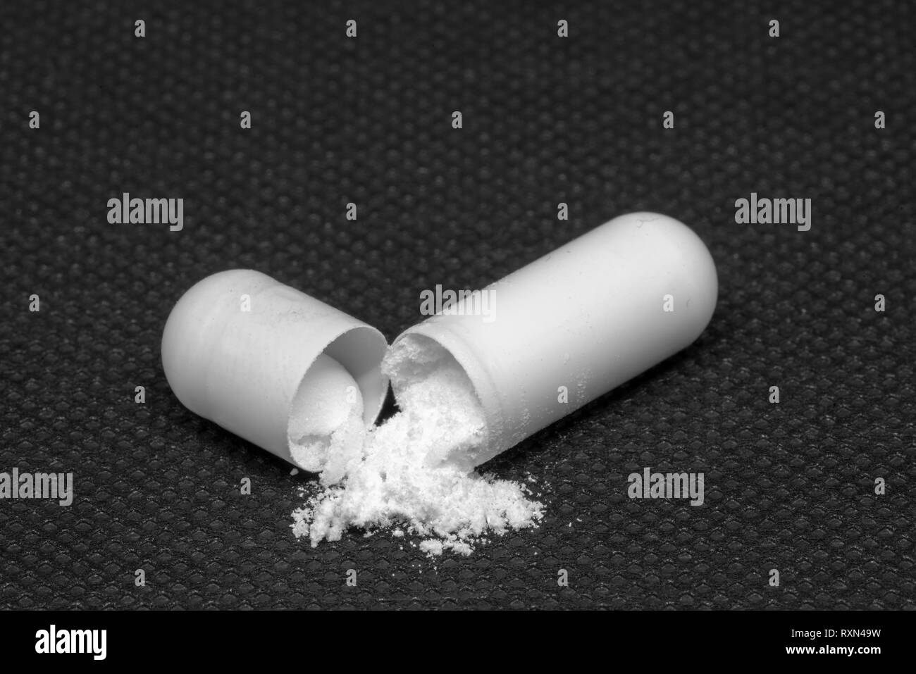 Pills in container tablets Black and White Stock Photos & Images - Alamy
