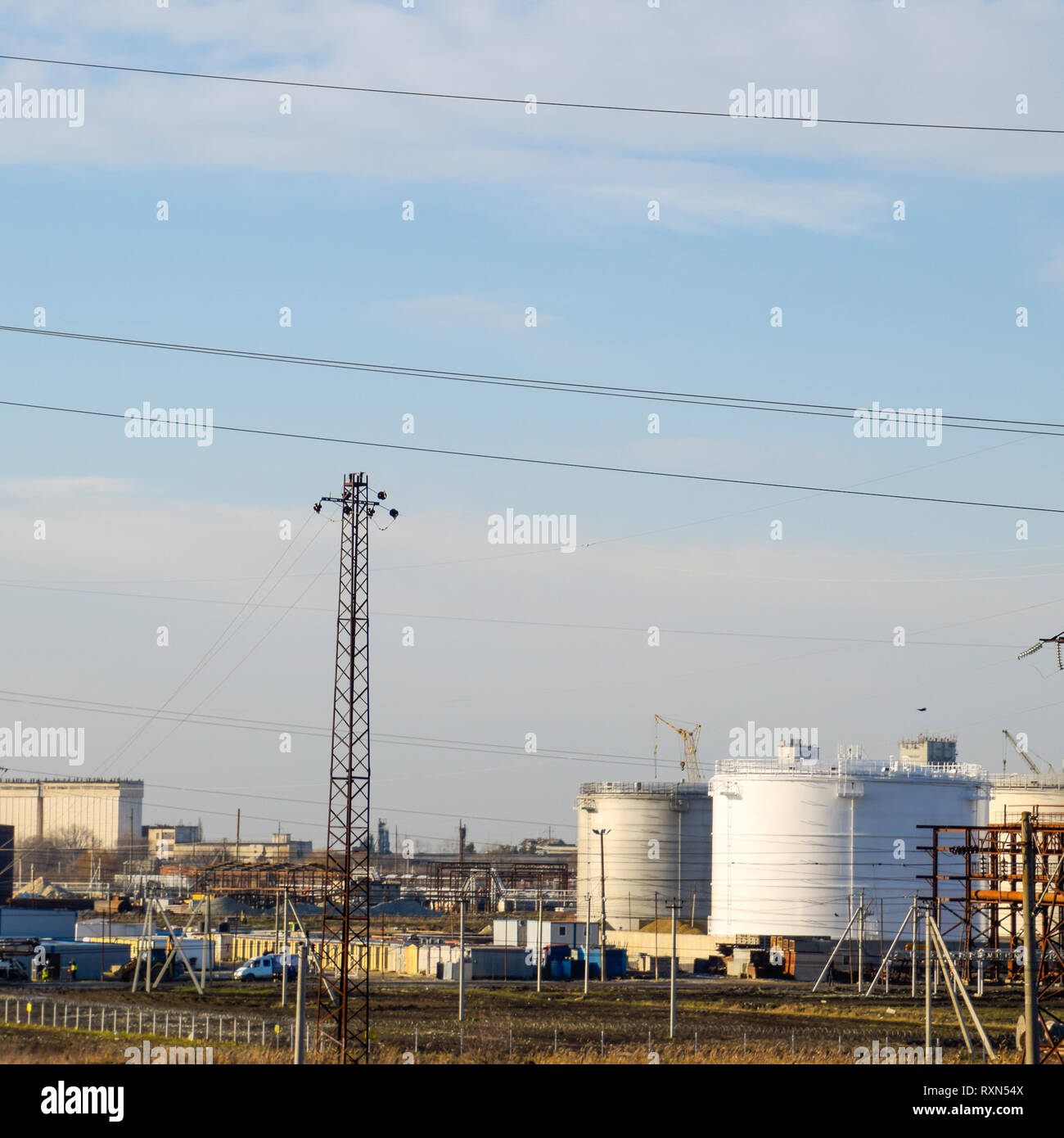 Refinery. Reservoirs for storage of refinery products. Rectification ...