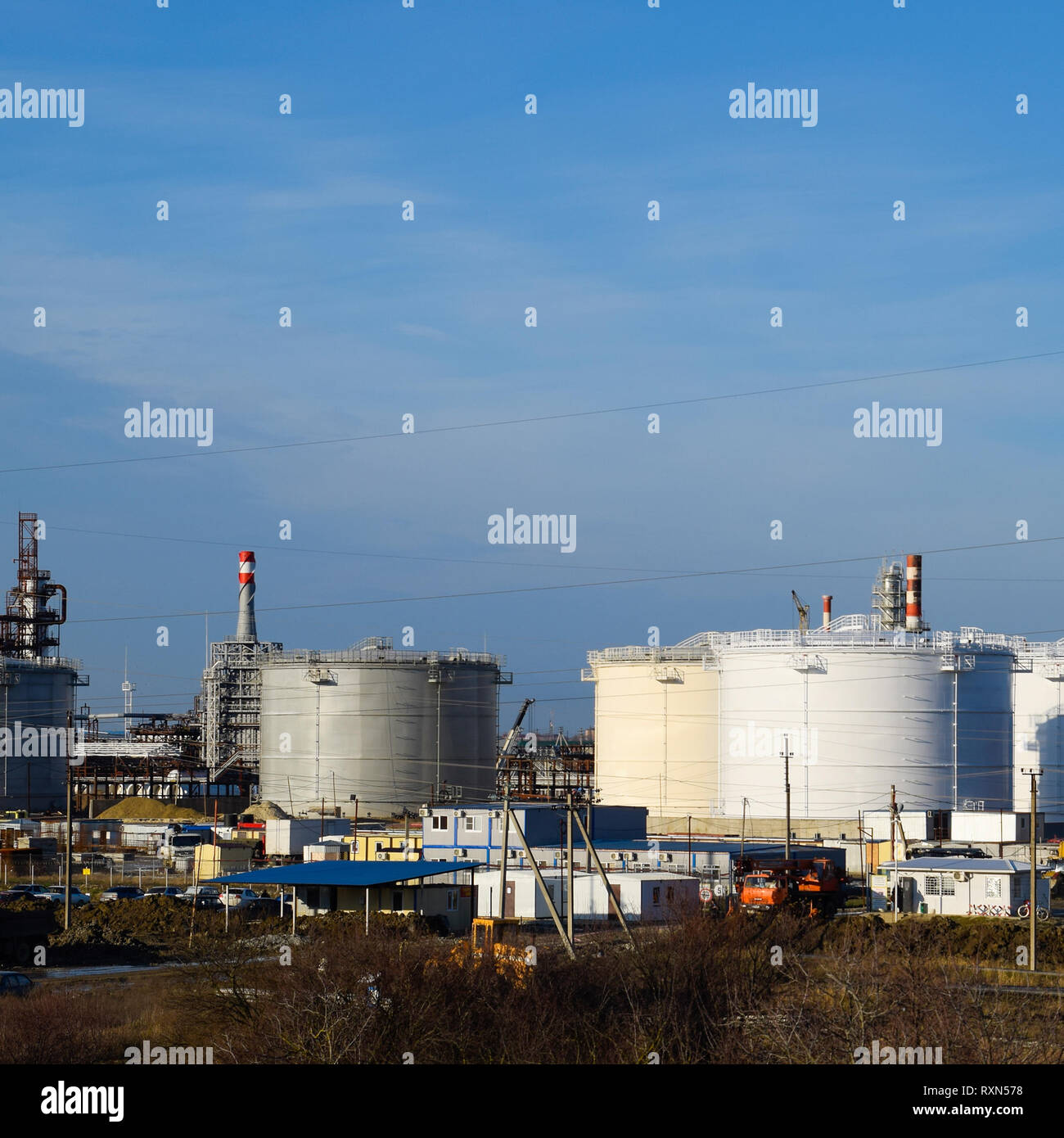 Refinery. Reservoirs for storage of refinery products. Rectification ...