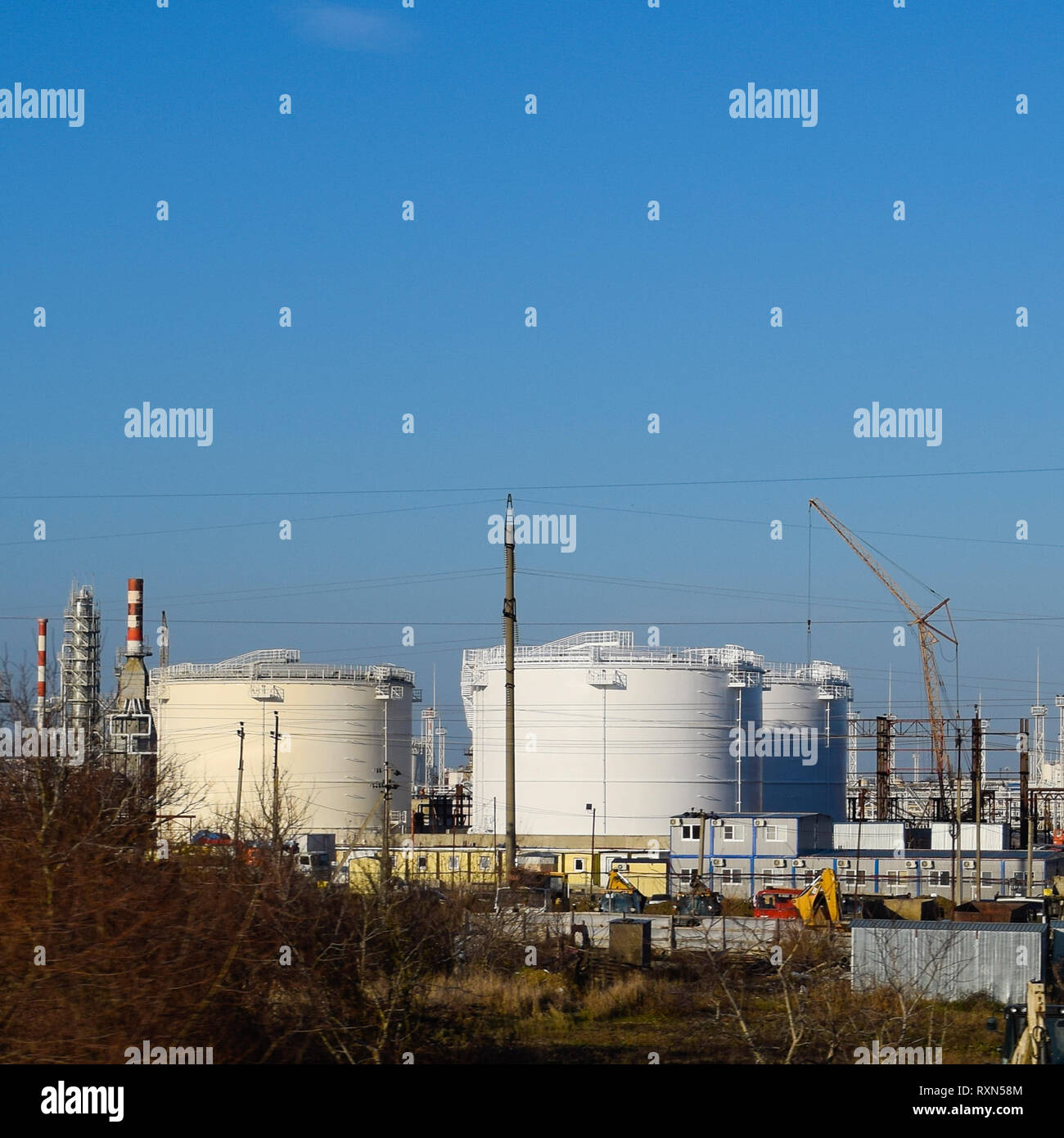 Refinery. Reservoirs for storage of refinery products. Rectification ...