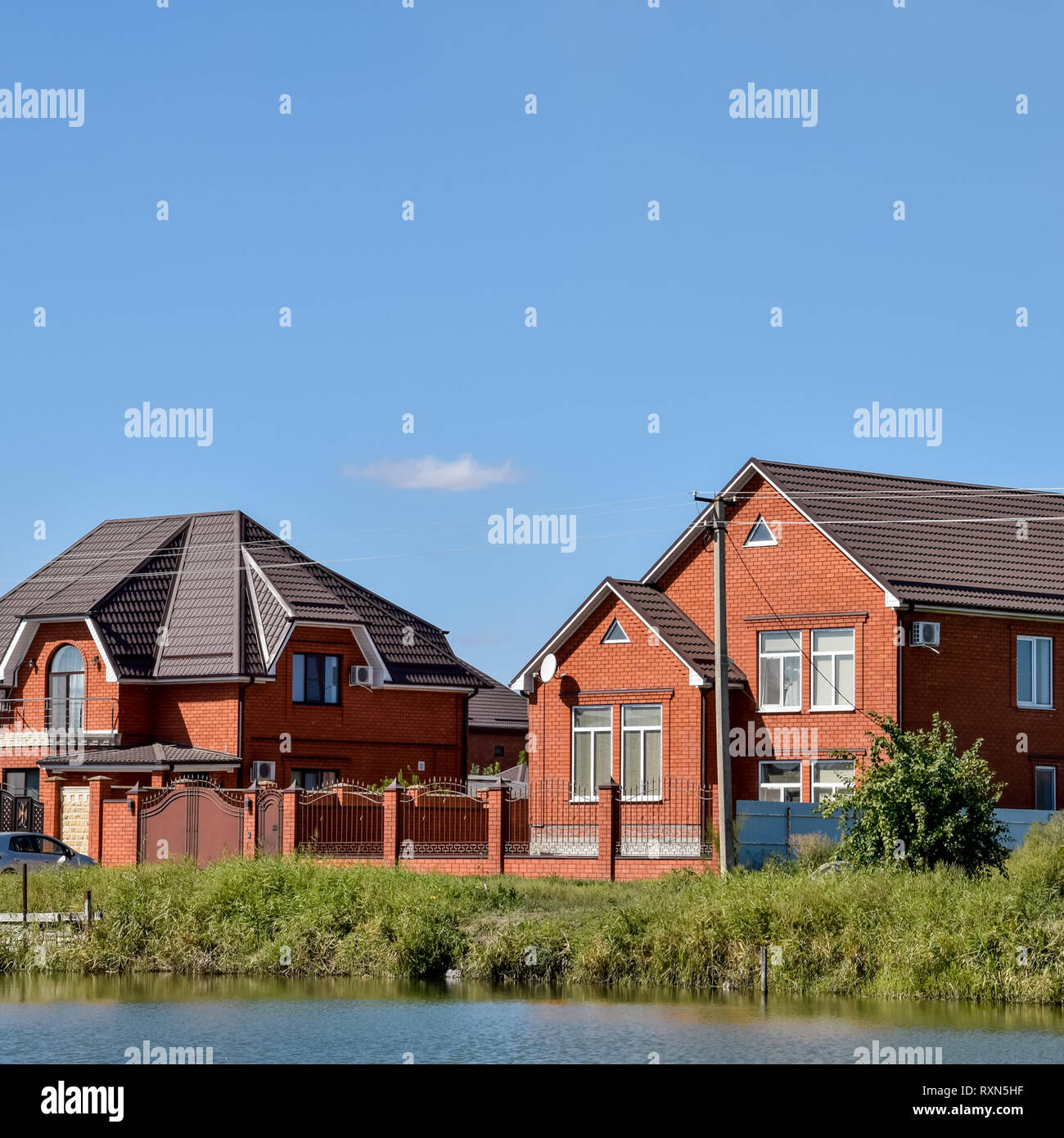 Roof metal sheets. Modern types of roofing materials Stock Photo - Alamy
