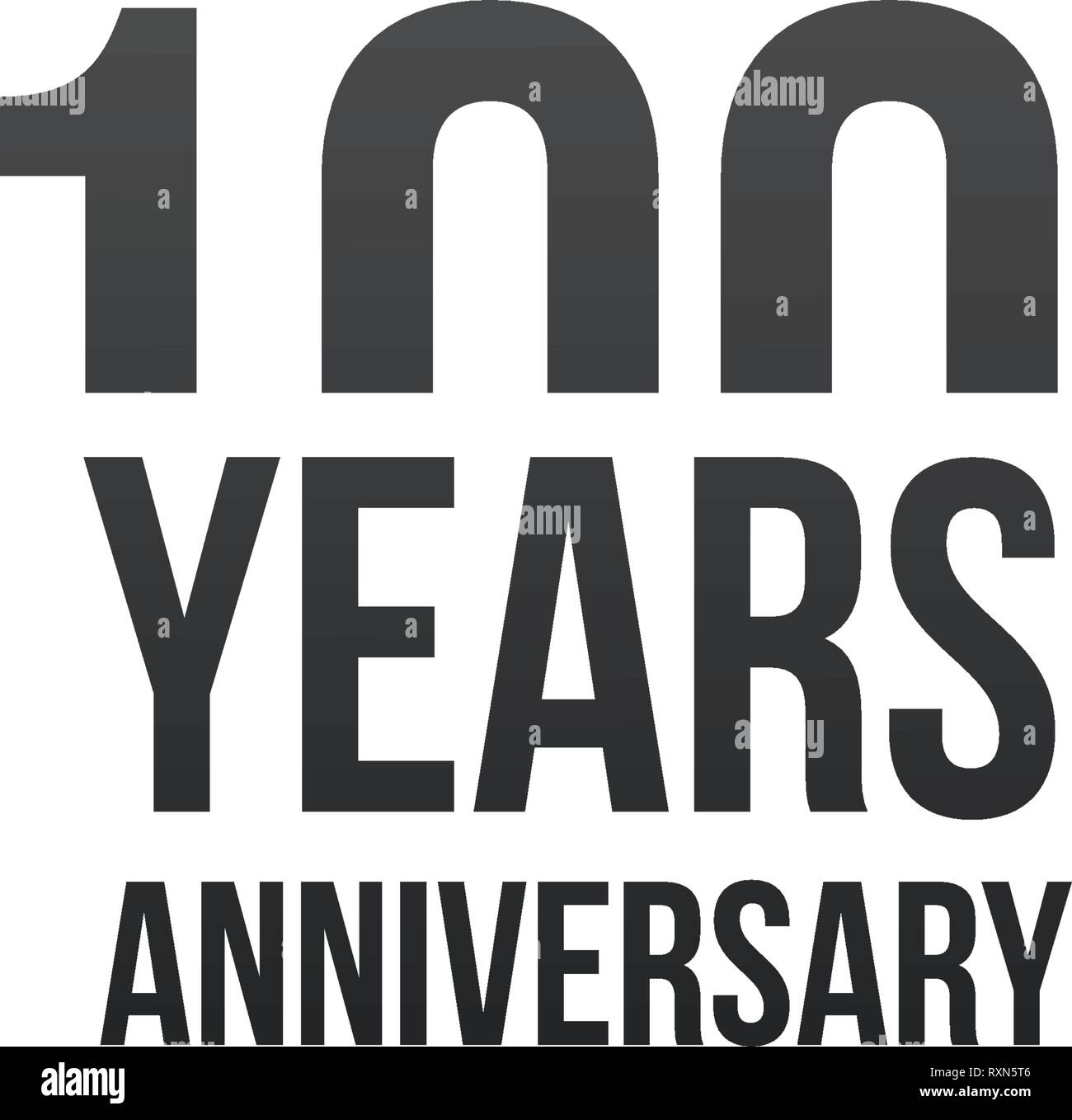 100 years anniversary design with simple design. Vector illustration ...