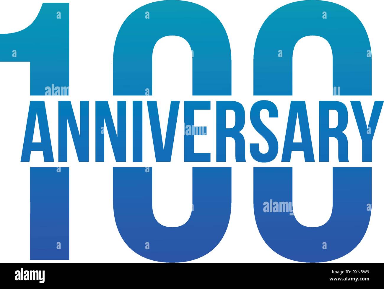 100 years anniversary design with simple design. Vector illustration ...