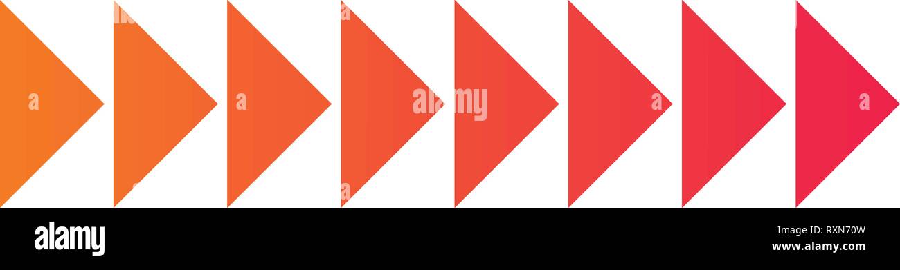 triangle arrows pointer right. Vector illustration isolated on white ...