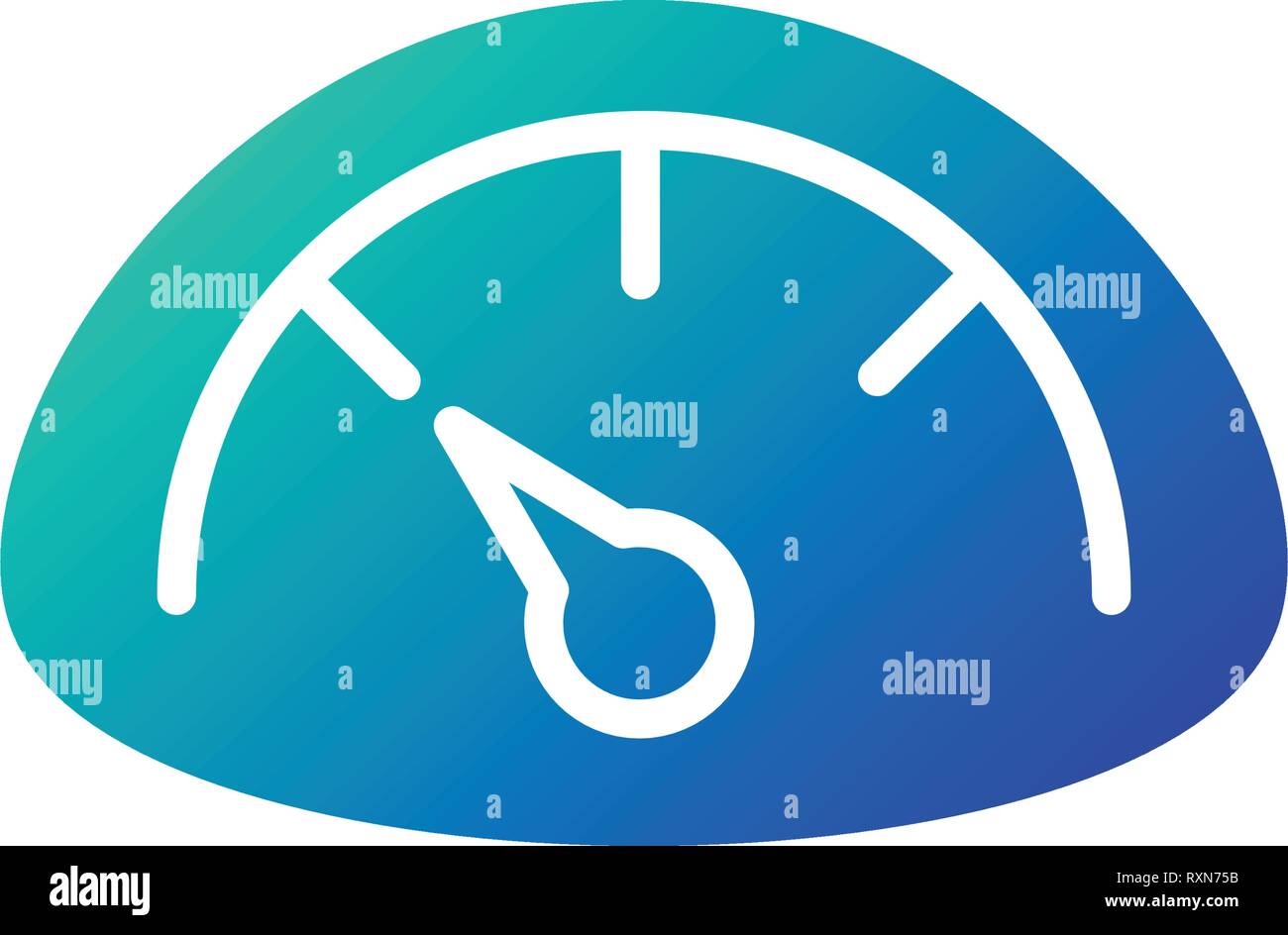 Gauge or Speedometer line icon, data and analytics, velocity sign ...