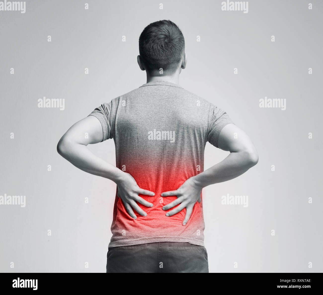 Back view man hands behind his hi-res stock photography and images - Alamy