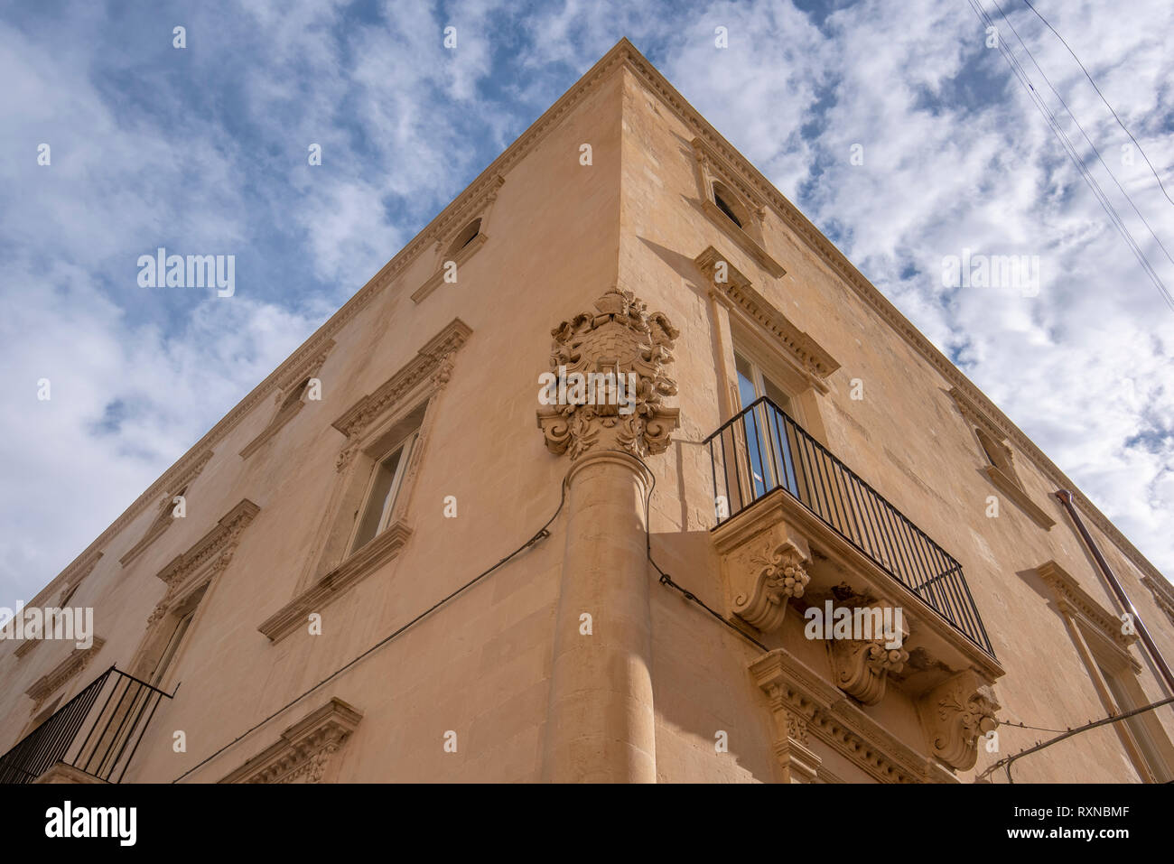 Lecce, Puglia, Italy - Baroque house and historical center in the old ...