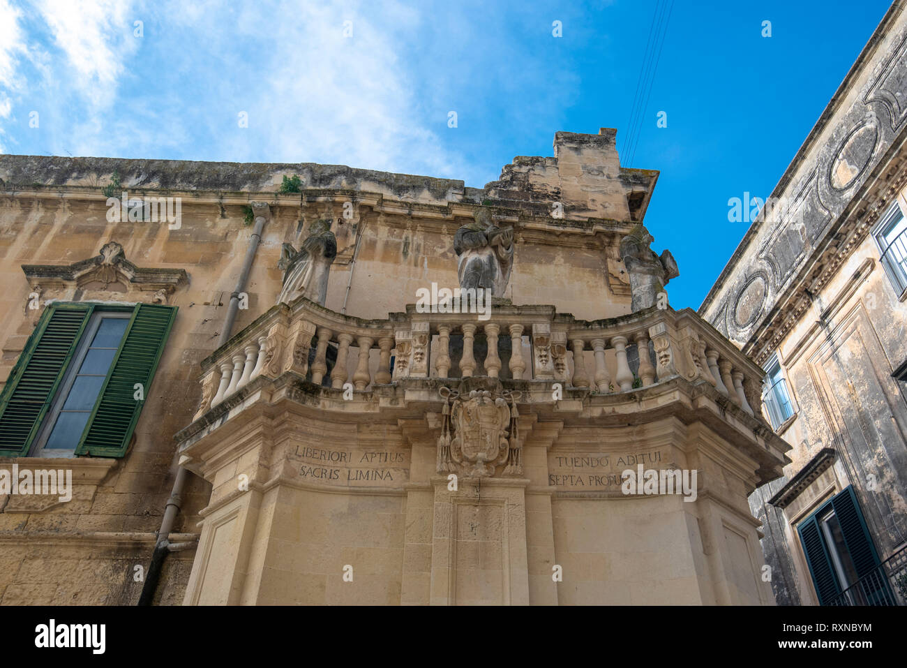 Lecce, Puglia, Italy - Baroque house and historical center in the old ...