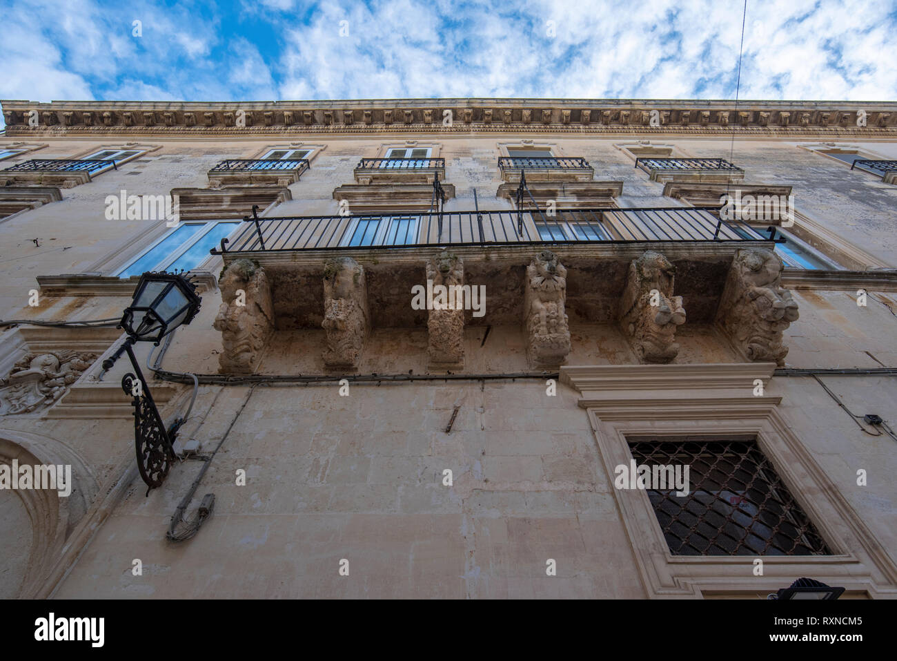 Lecce, Puglia, Italy - Baroque house and historical center in the old ...