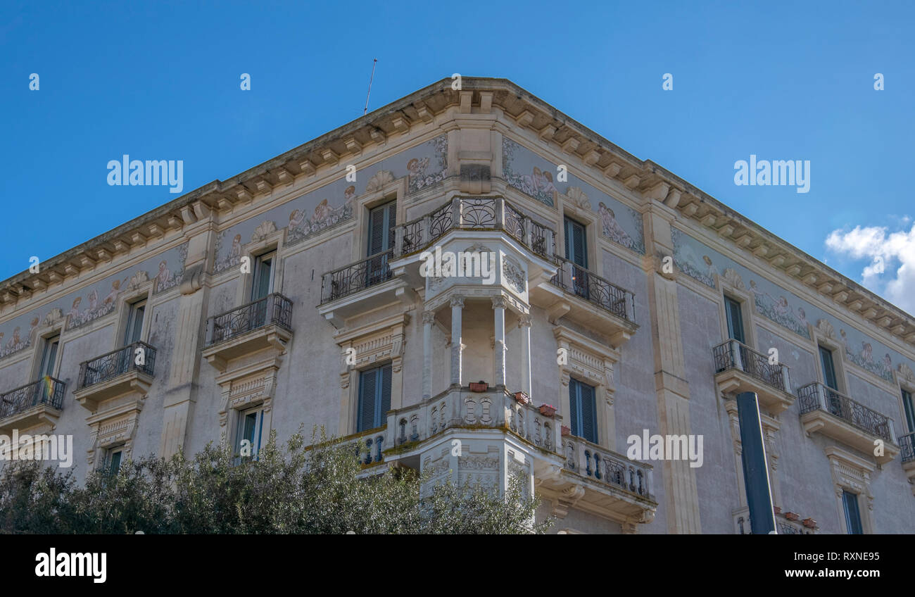 Lecce, Puglia, Italy - Baroque house and historical center in the old ...