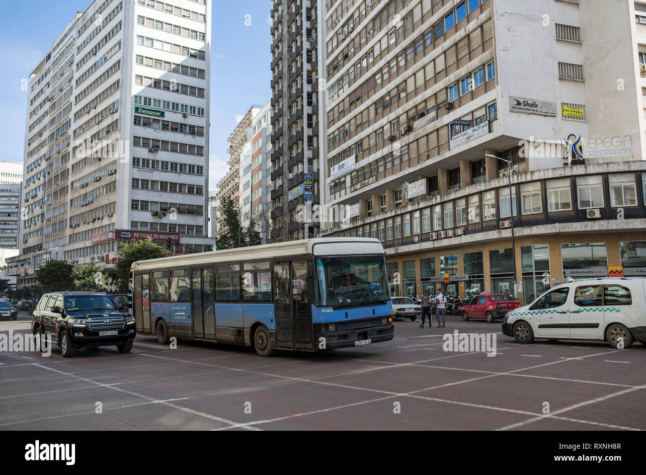 CASABLANCA, MOROCCO - MARCH 7, 2019: Traffic on the streets of ...