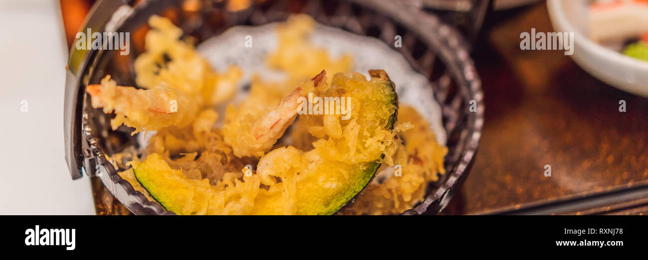 Japanese bento set. Food at a Japanese restaurant BANNER, LONG FORMAT ...