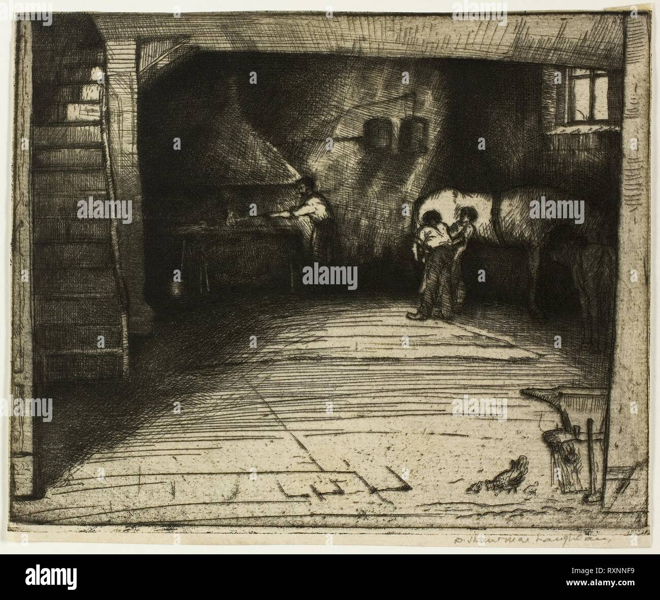 Forge with the White Horse. Donald Shaw MacLaughlan; American, born ...