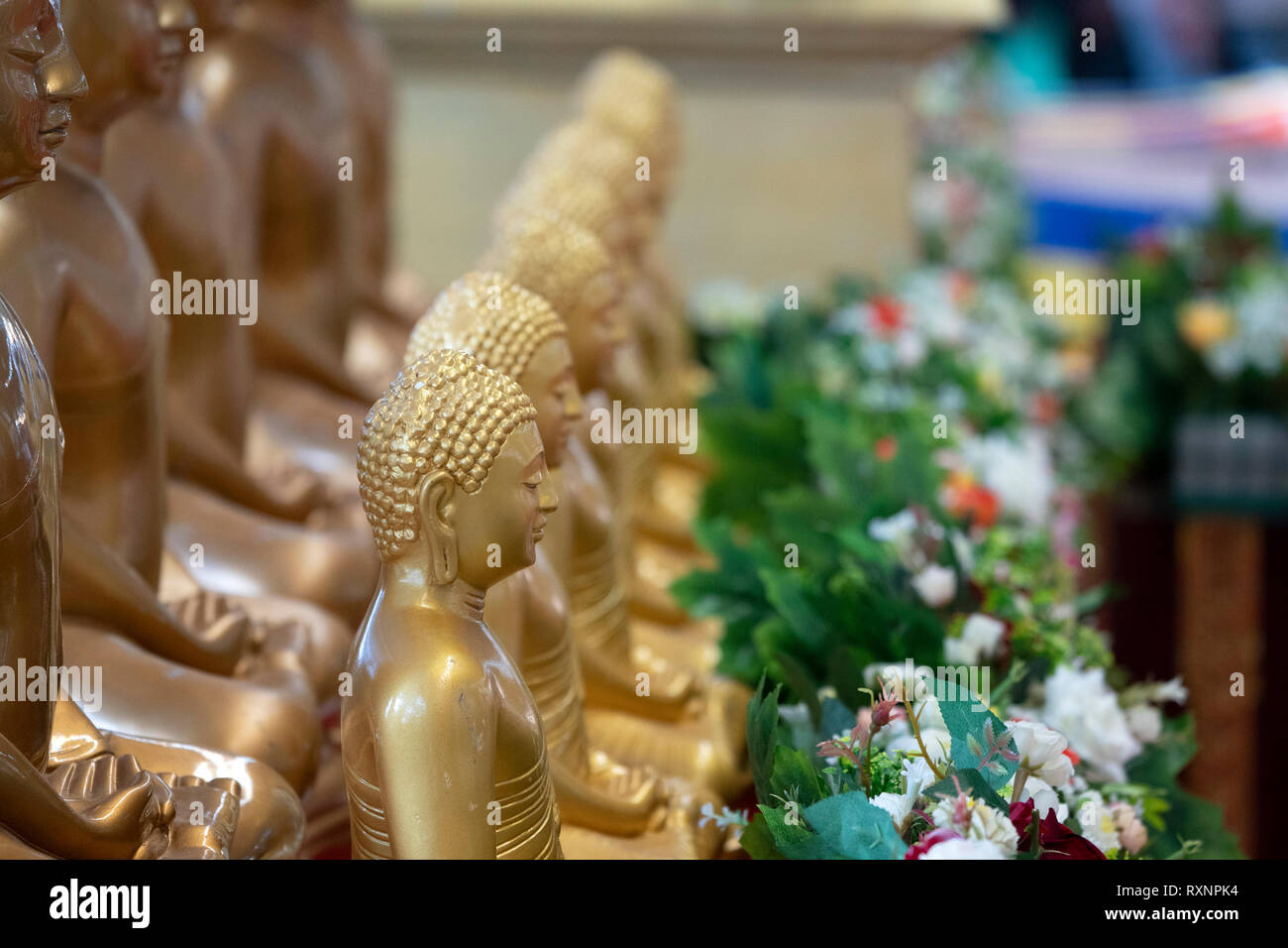 Japanese Buddah statue isolated close up detail Stock Photo - Alamy