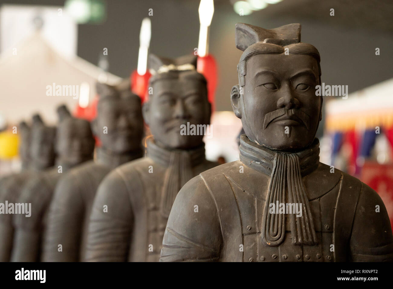 terracotta army warrior statue close up detail Stock Photo - Alamy
