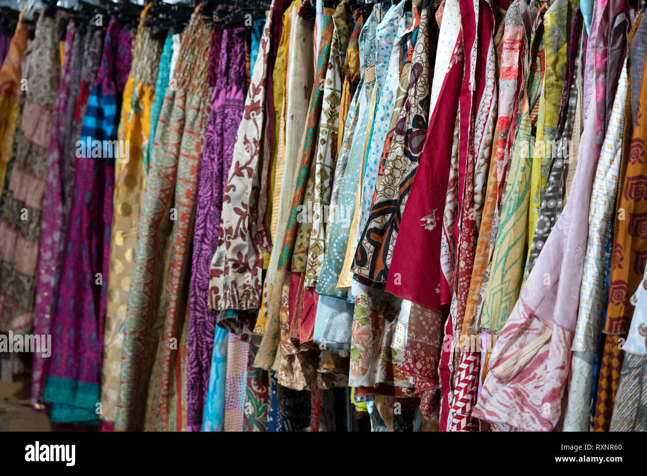India clothes at the market detail close up Stock Photo - Alamy
