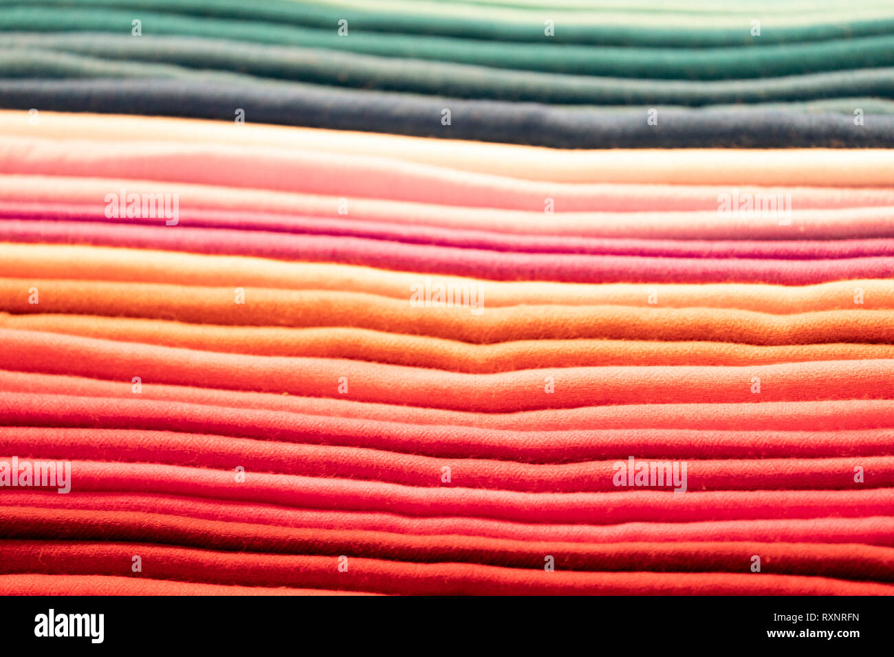 Various different colors silk fabric cloth Stock Photo - Alamy
