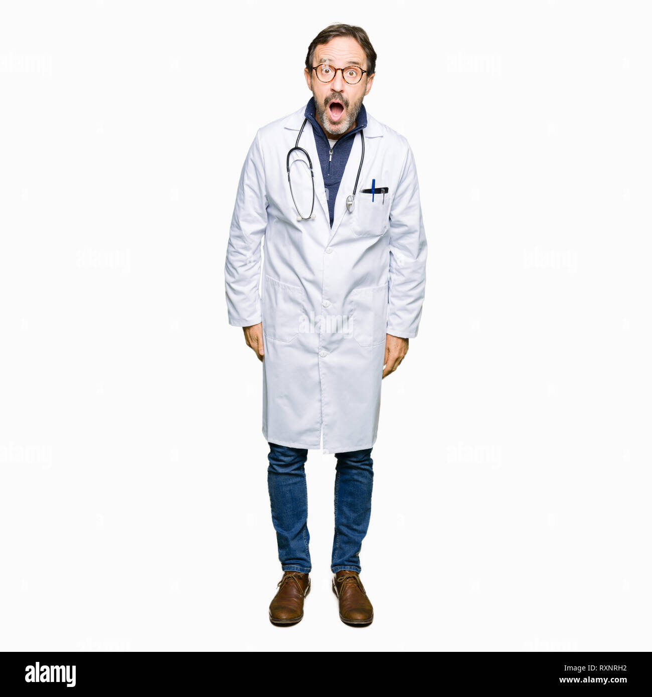 Shocked man doctor wearing Cut Out Stock Images & Pictures - Alamy