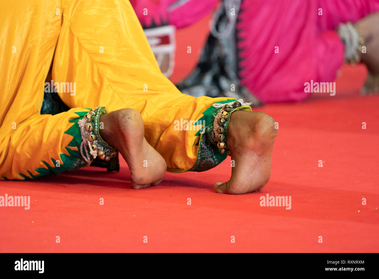 Indian traditional dancer foot detail Stock Photo - Alamy
