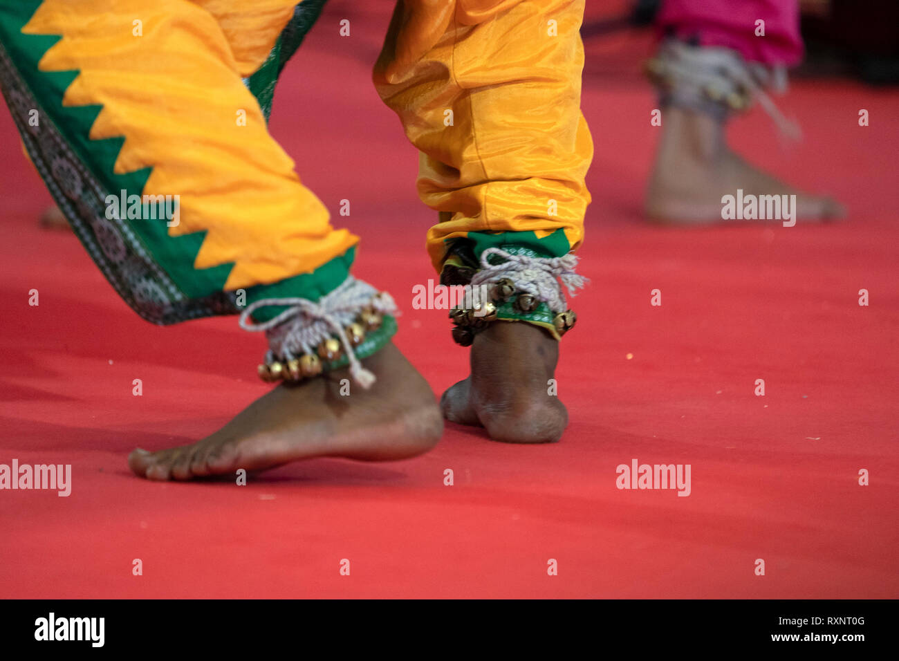 Indian traditional dancer foot detail Stock Photo - Alamy