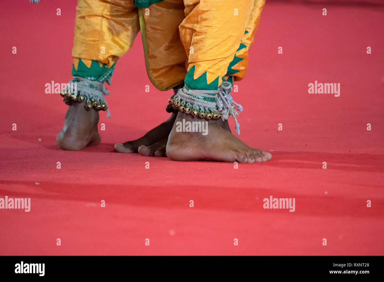 Indian traditional dancer foot detail Stock Photo - Alamy