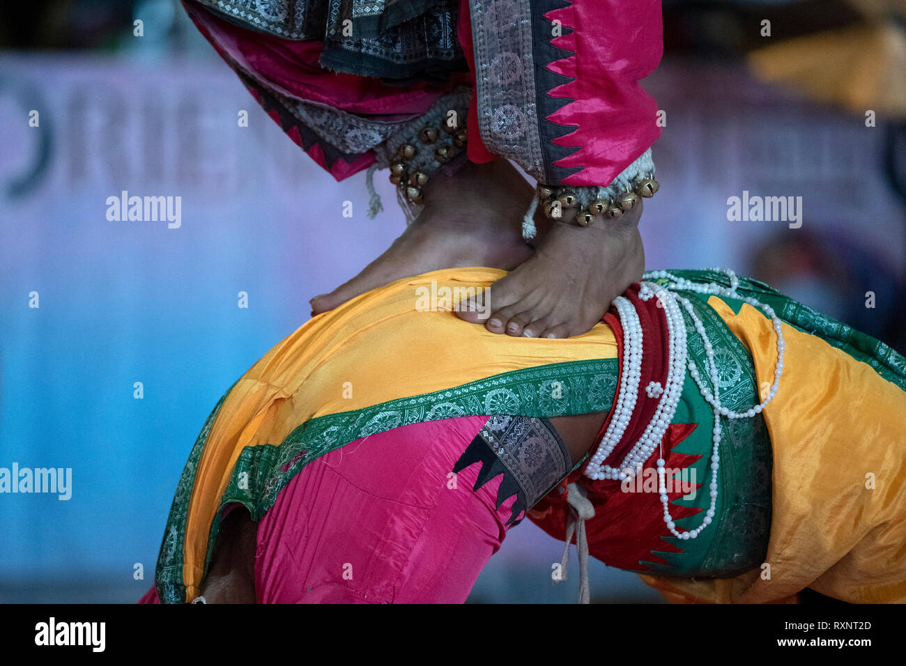 Indian traditional dancer foot detail Stock Photo - Alamy