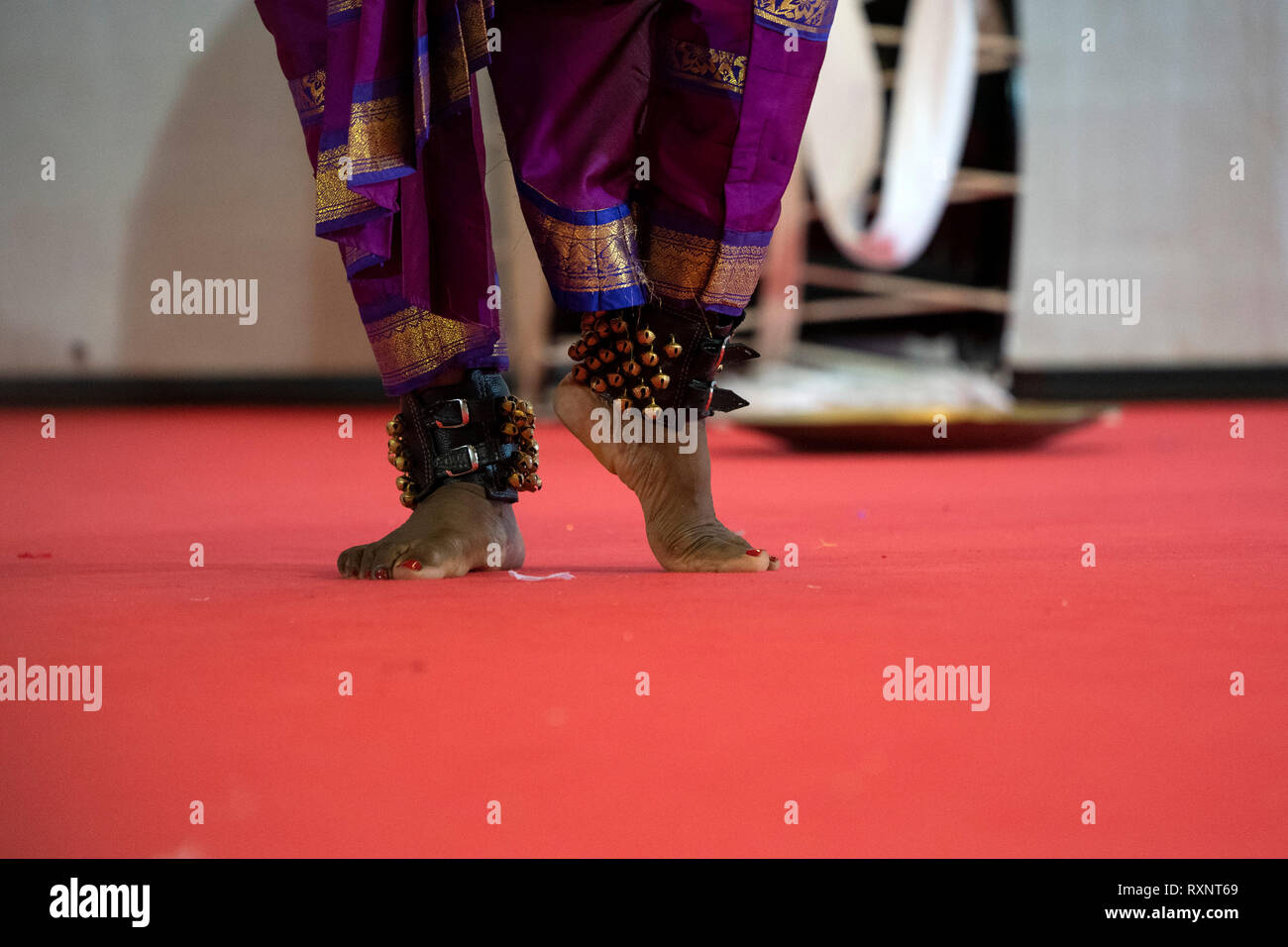 Indian traditional dancer foot detail Stock Photo - Alamy