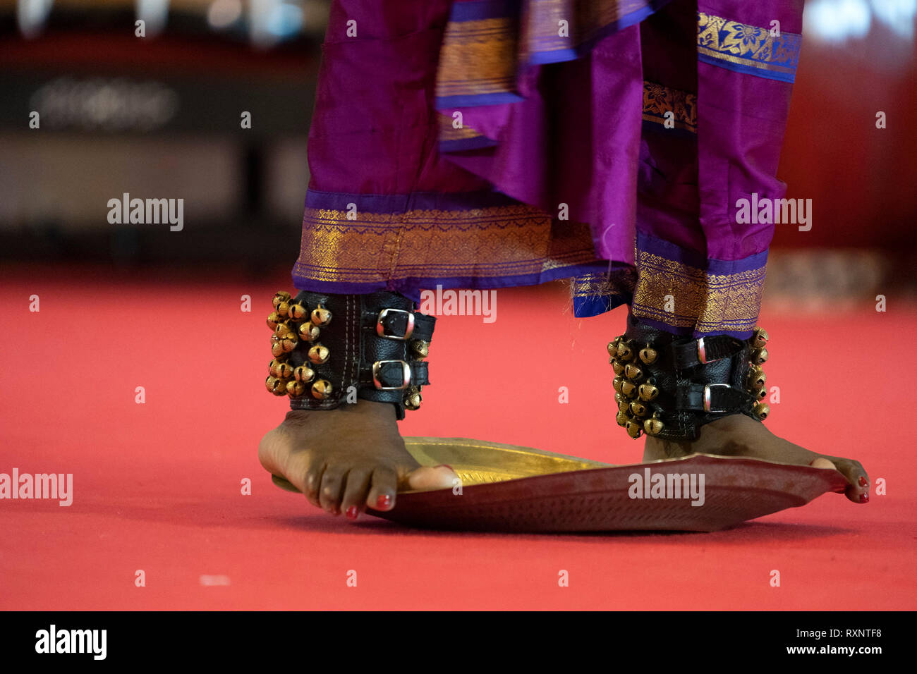 Indian traditional dancer foot detail Stock Photo - Alamy