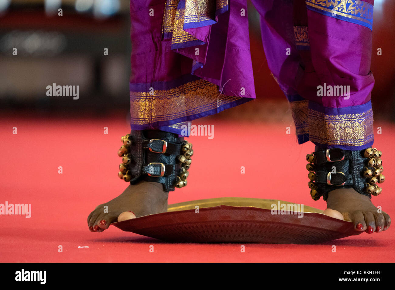Indian traditional dancer foot detail Stock Photo - Alamy