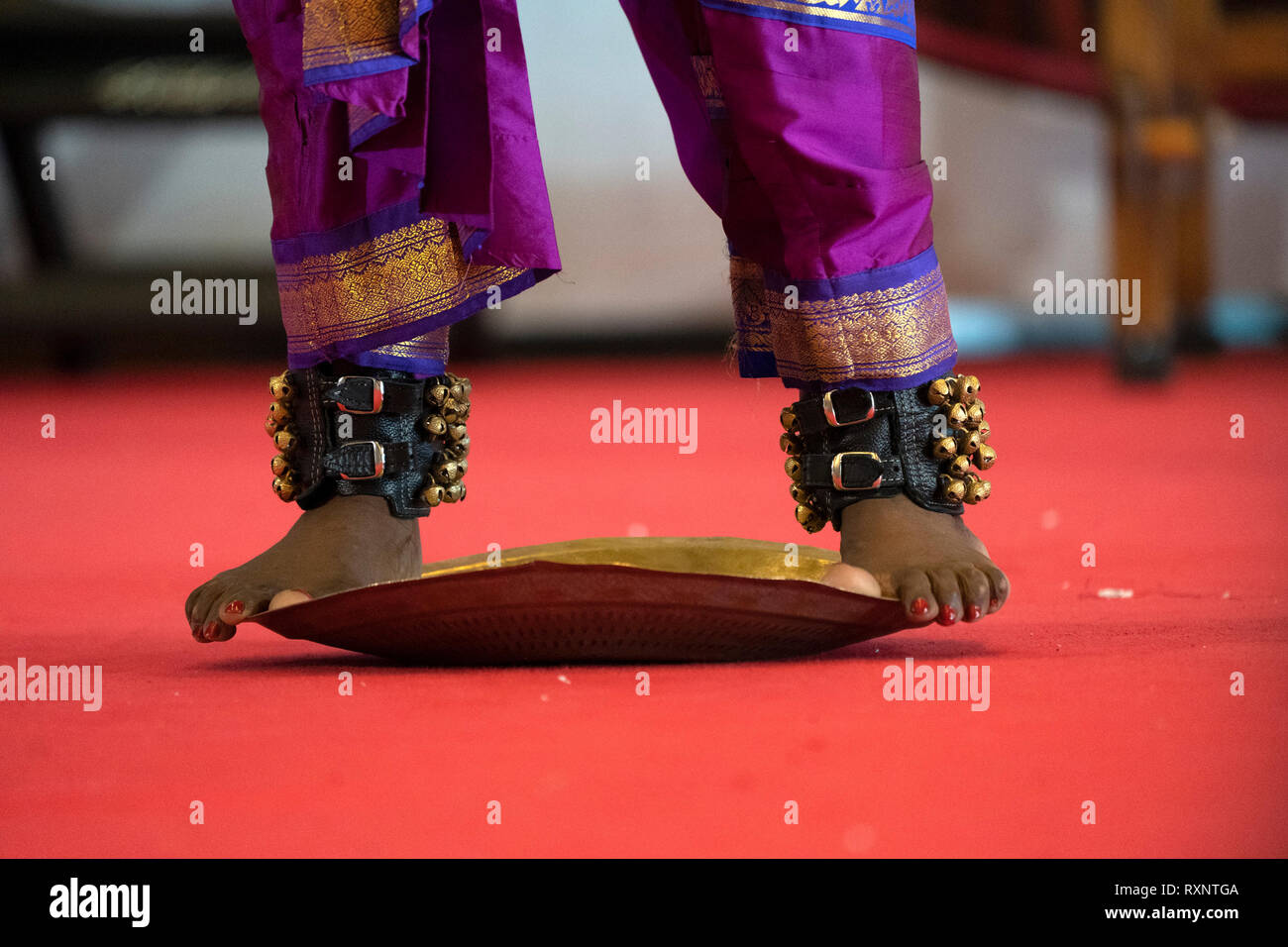 Indian traditional dancer foot detail Stock Photo - Alamy
