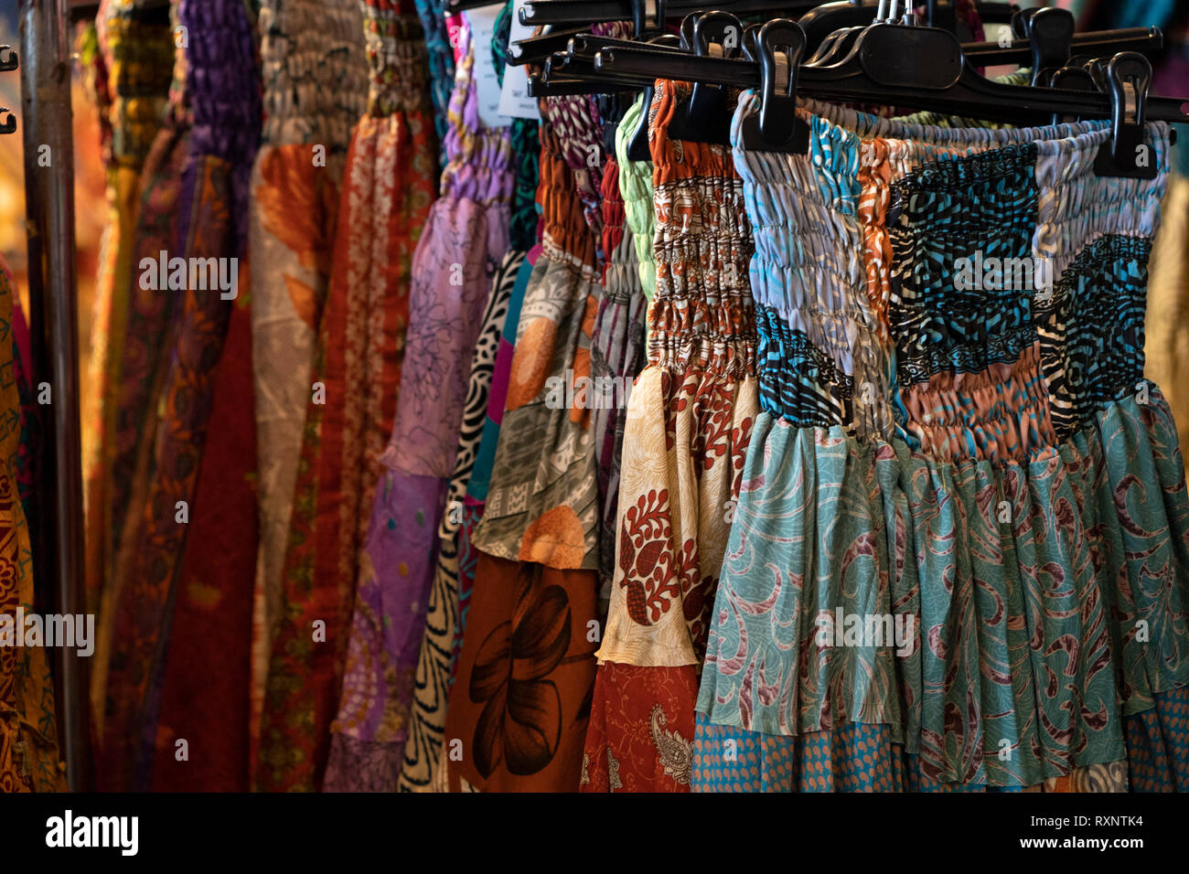 India clothes market detail hi-res stock photography and images - Alamy