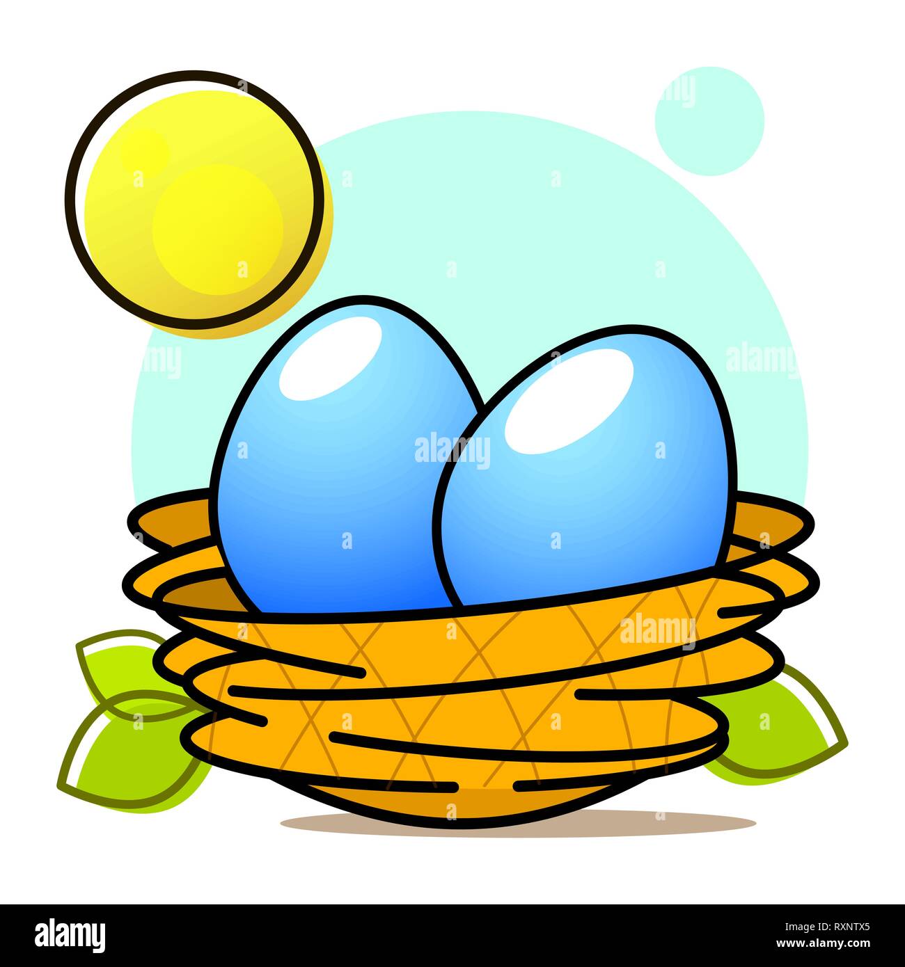 Nest With Eggs Clipart