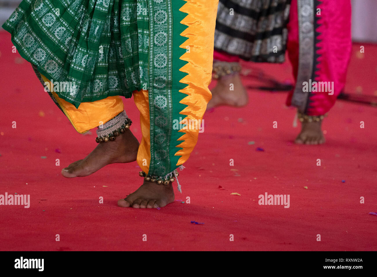 Indian traditional dancer foot detail Stock Photo - Alamy