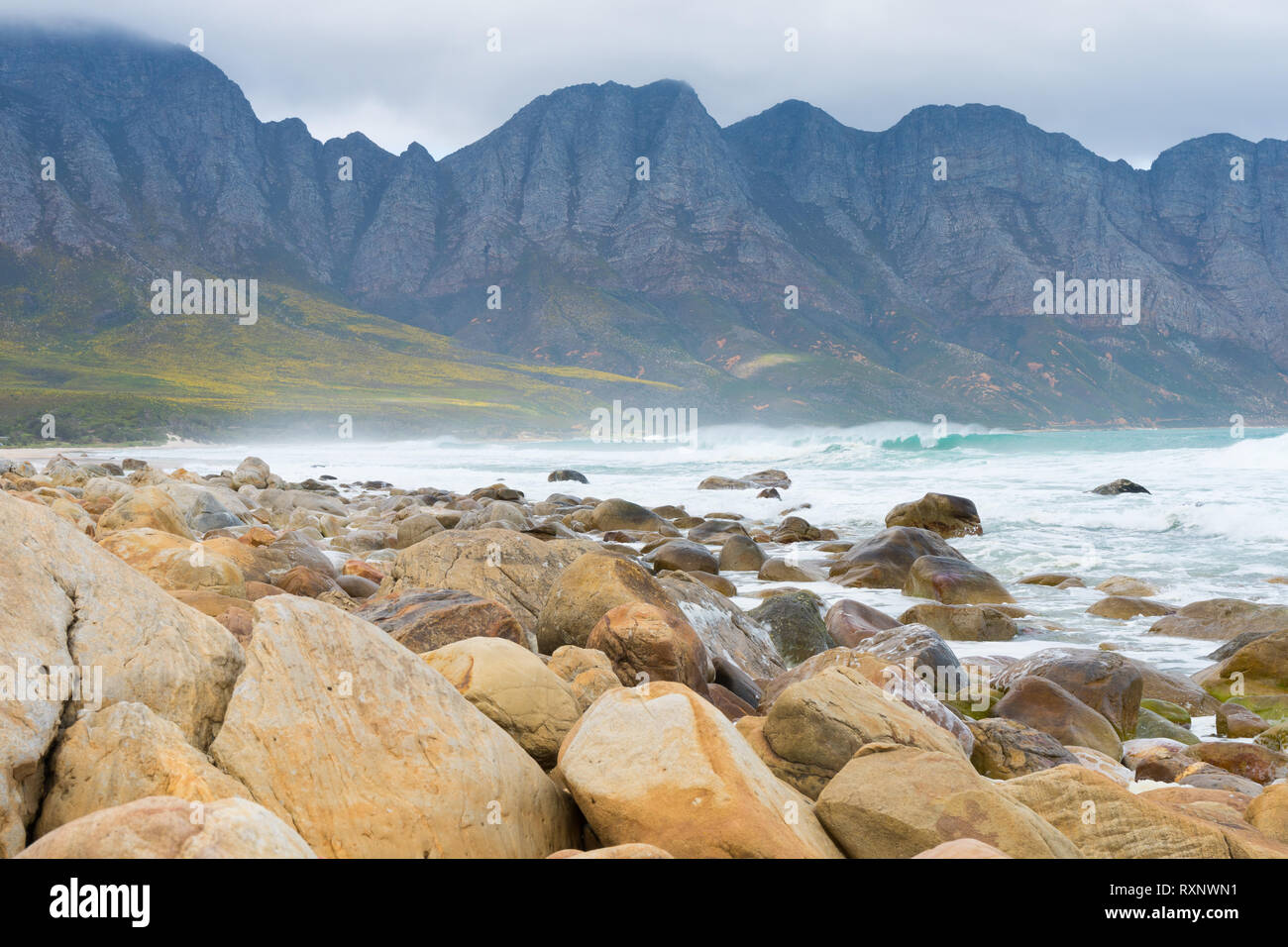Stunning view of Kogel Bay Beach, located along Route 44 in the eastern ...