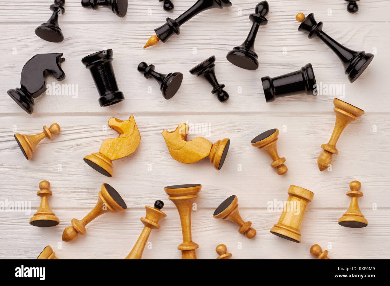 Group of chess pieces Stock Photo - Alamy
