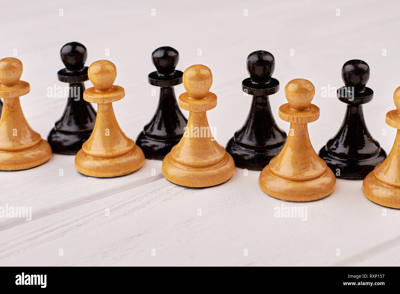 Black and brown chess pawns Stock Photo - Alamy